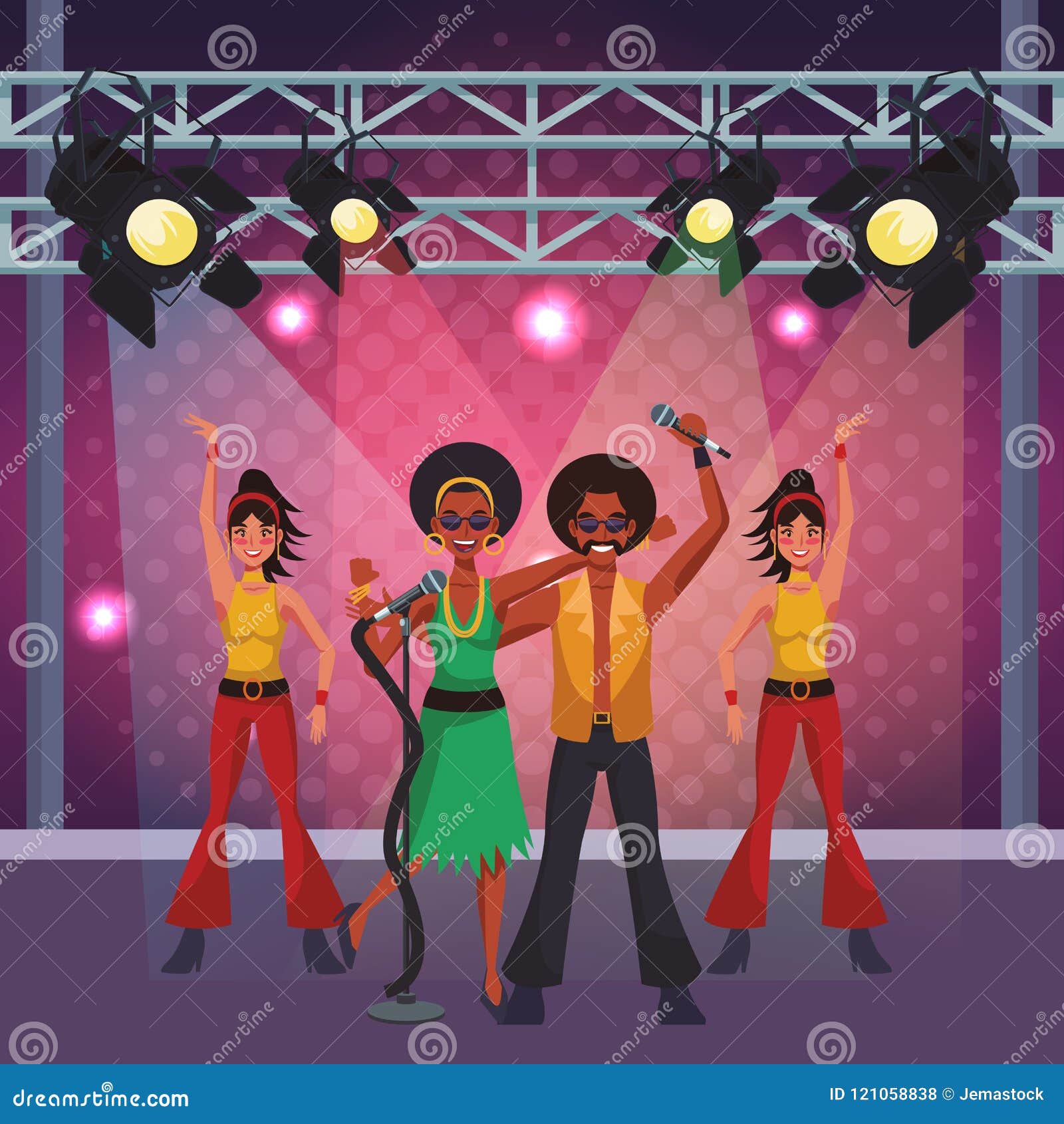 People and disco cartoons stock vector. Illustration of community ...