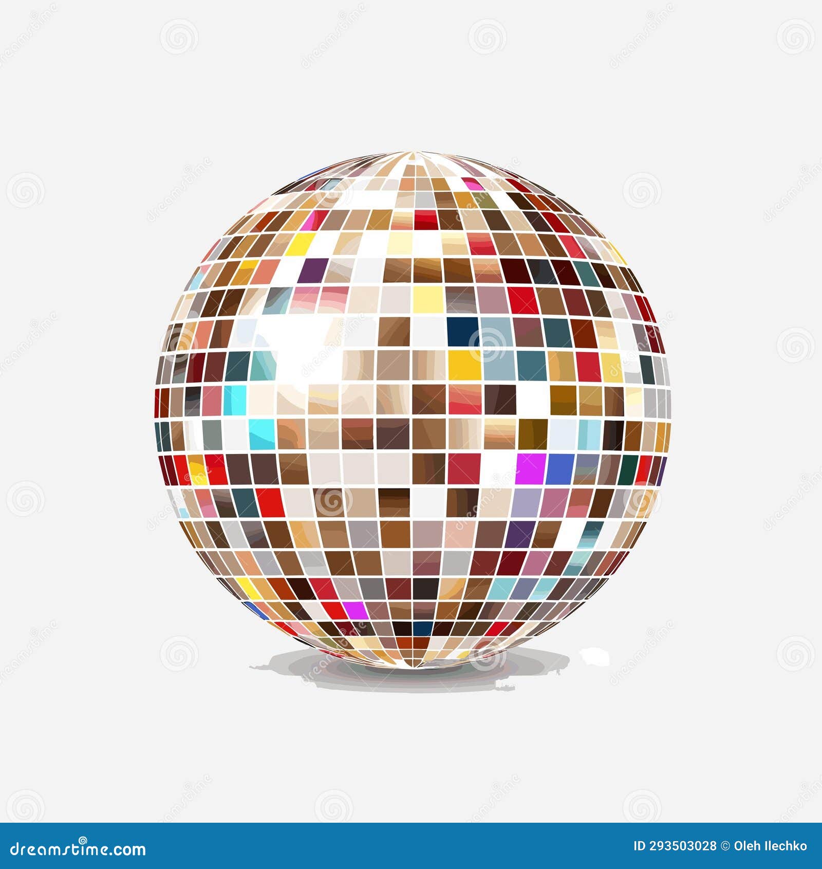 Discoball Vector Flat Minimalistic Isolated Illustration Stock Vector ...