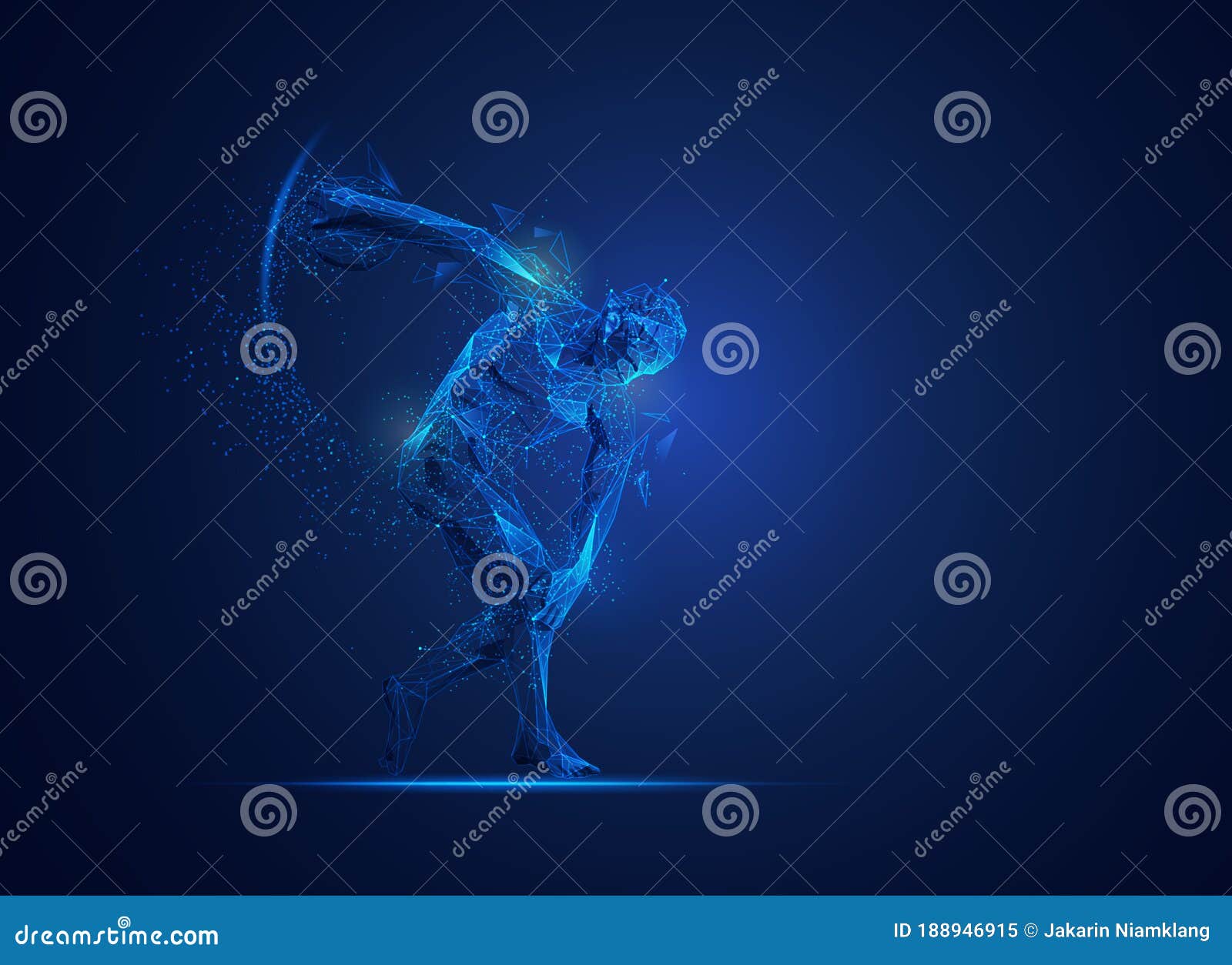 Discobolus Vector Illustration | CartoonDealer.com #102023106