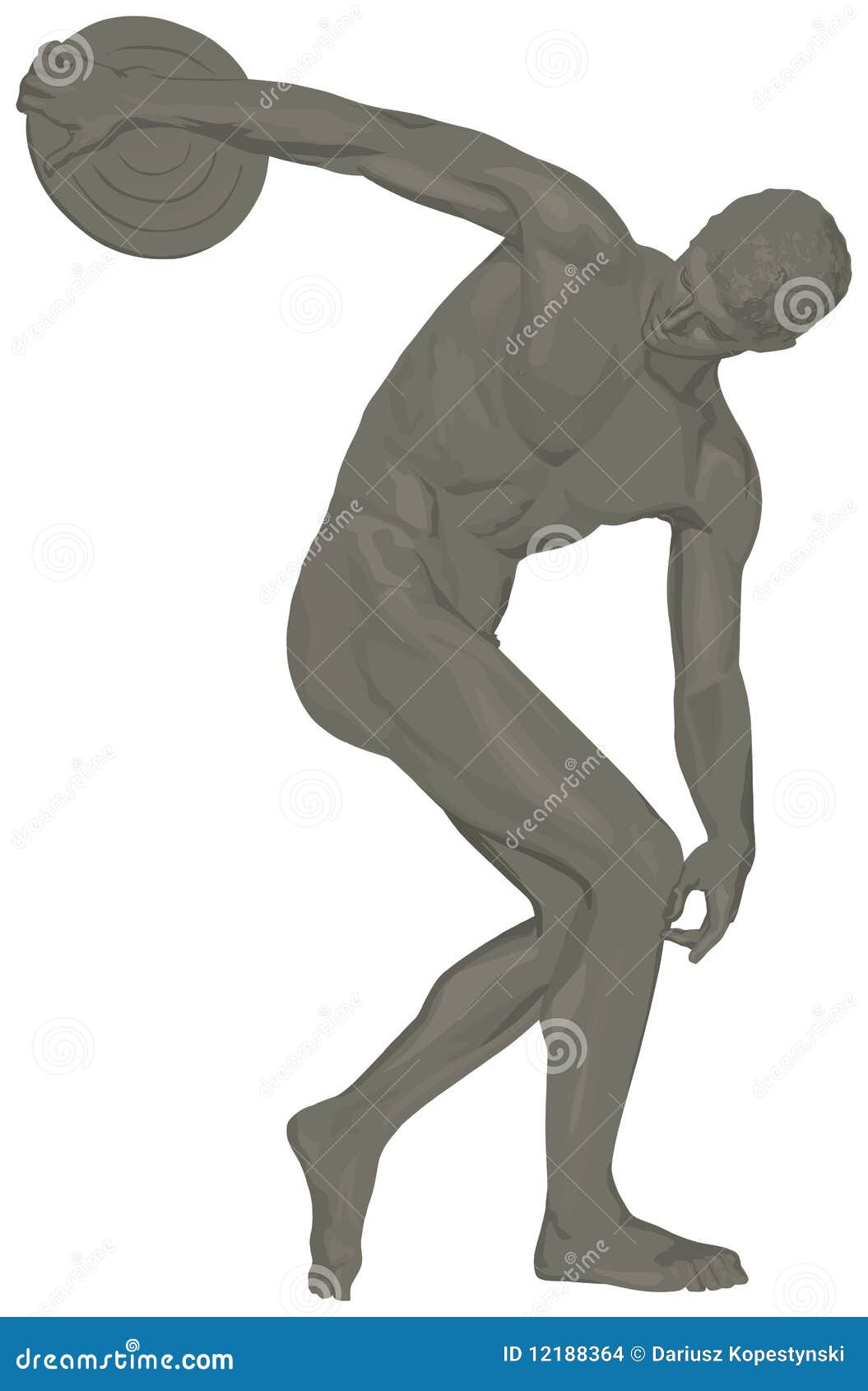 Discobolus Vector Illustration Stock Vector - Illustration of history ...