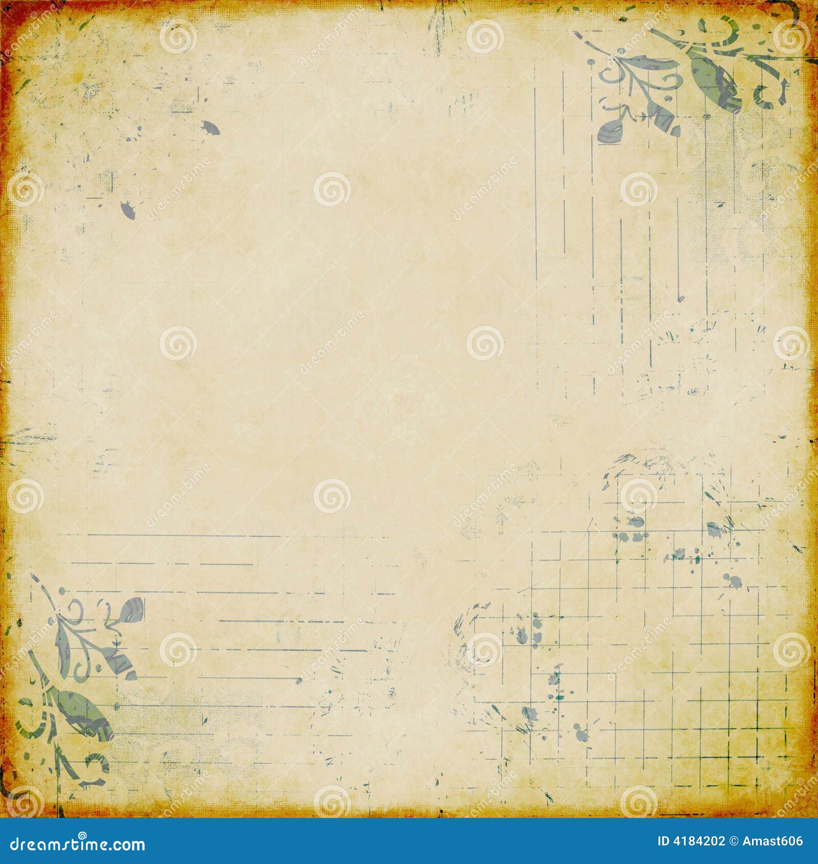 Discolored Paper with Stamped Design Stock Photo - Image of grunge ...