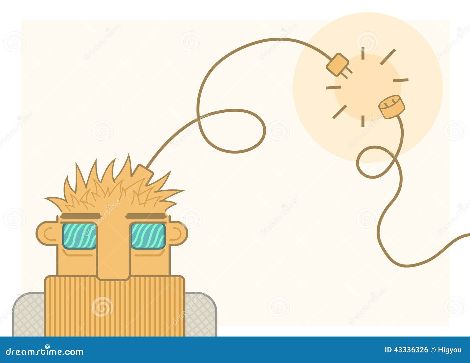 Disconnect Guy stock vector. Illustration of mind, isolated - 43336326