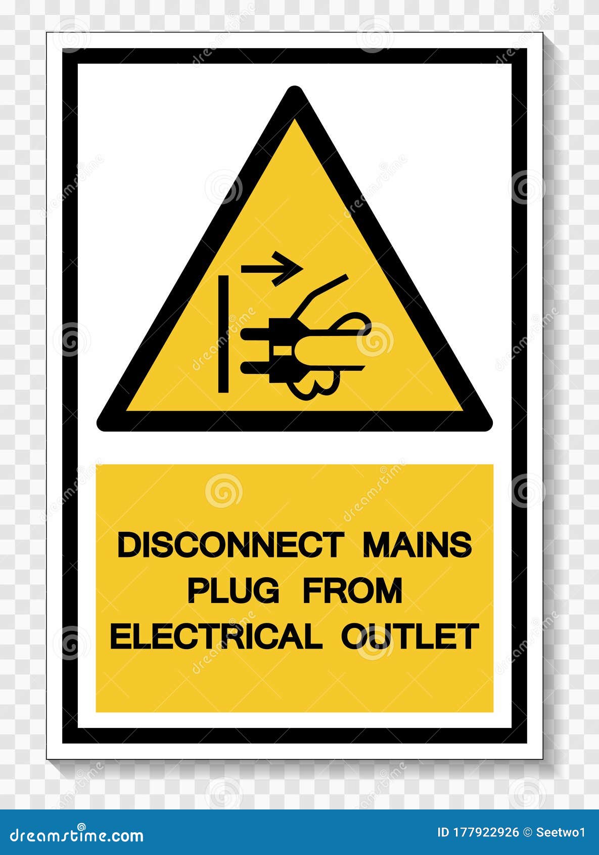 Disconnect Mains Plug from Electrical Outlet Symbol Sign Isolate on ...