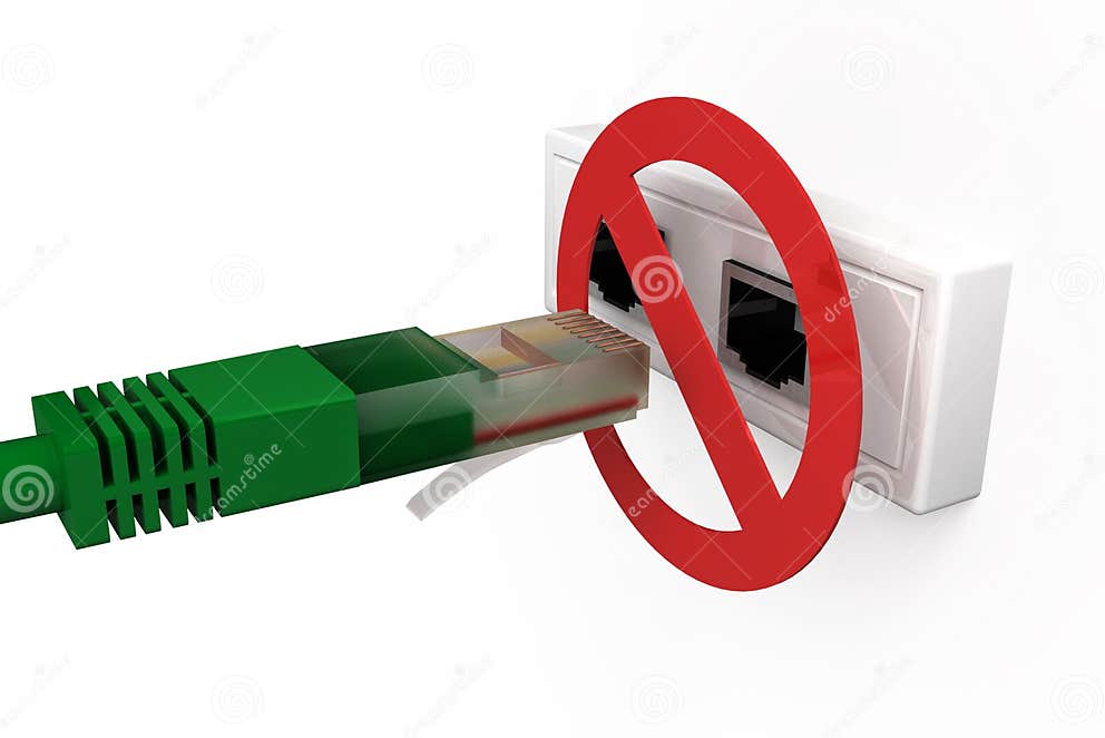 Disconnect the Network Cable Stock Illustration - Illustration of ...