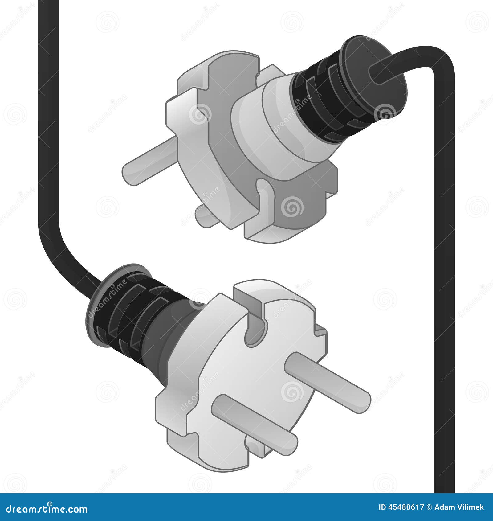 Disconnect Plug Ending Isometric View Stock Vector - Illustration of ...