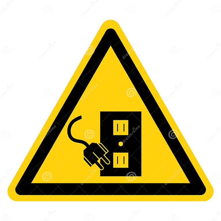 Disconnect before Servicing Symbol Sign, Vector Illustration, Isolate ...