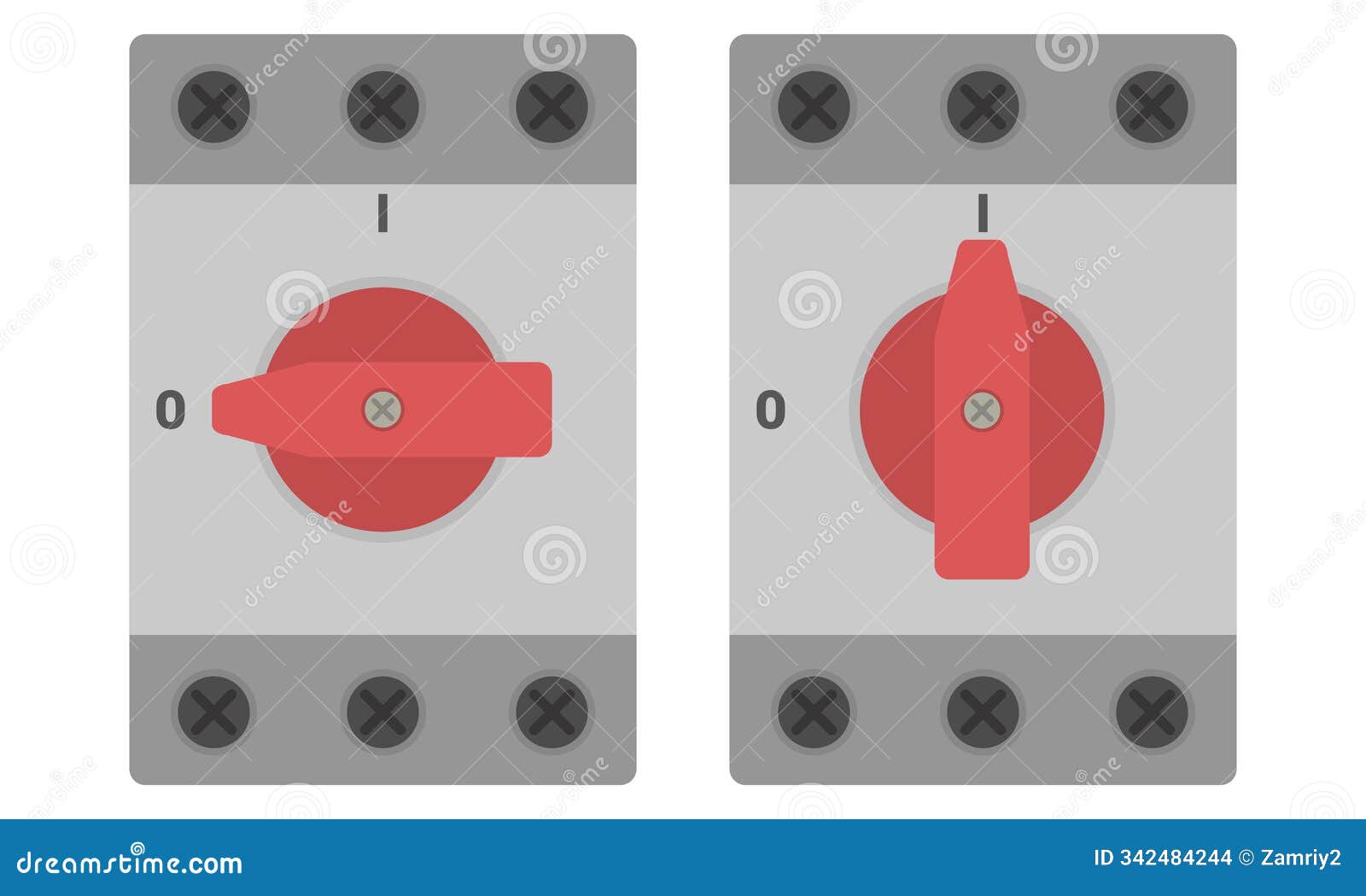 Modular Three Pole Disconnect Switch Stock Illustration - Illustration ...