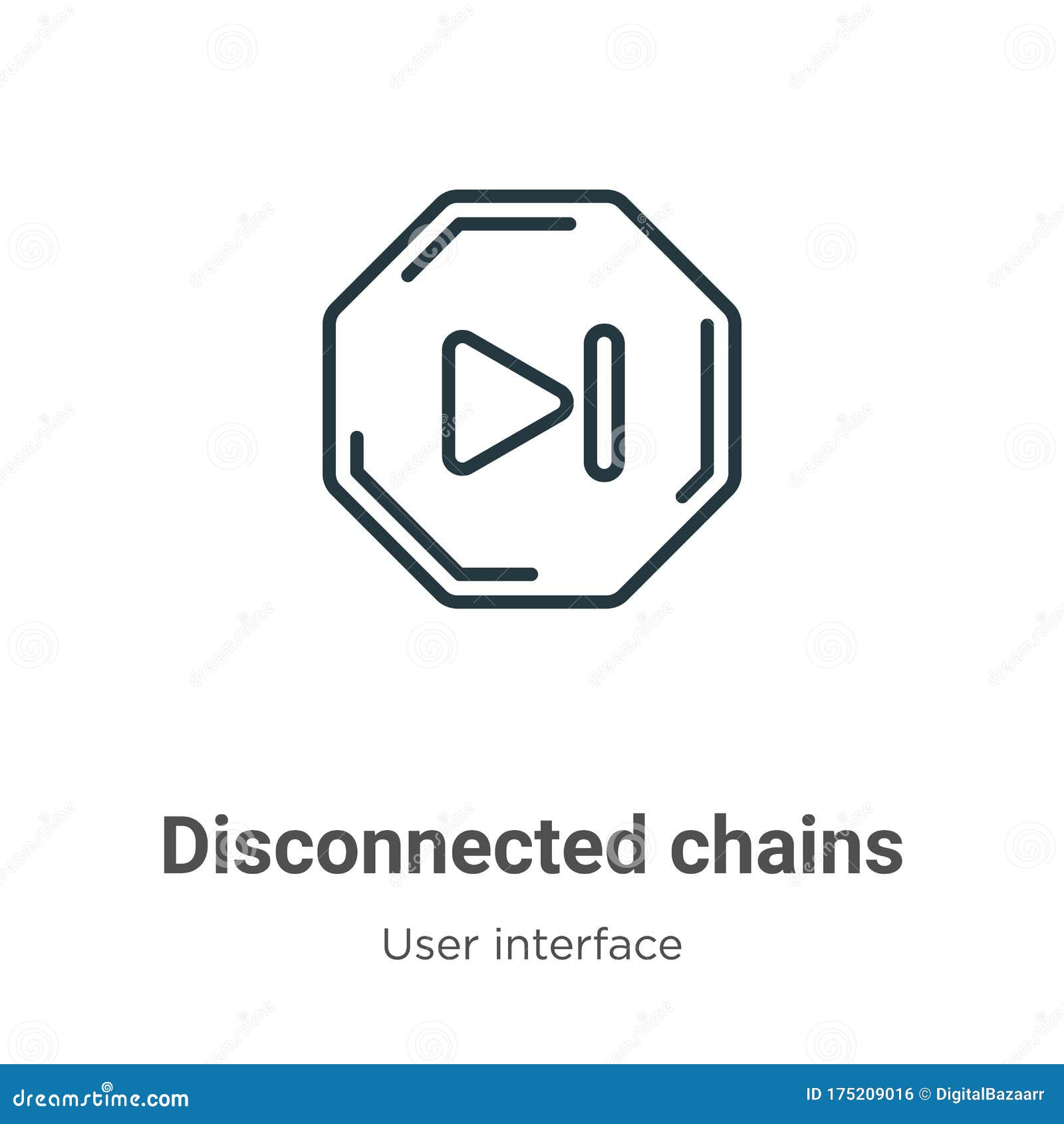 Simple Disconnected Symbol Cartoon Vector | CartoonDealer.com #104820201