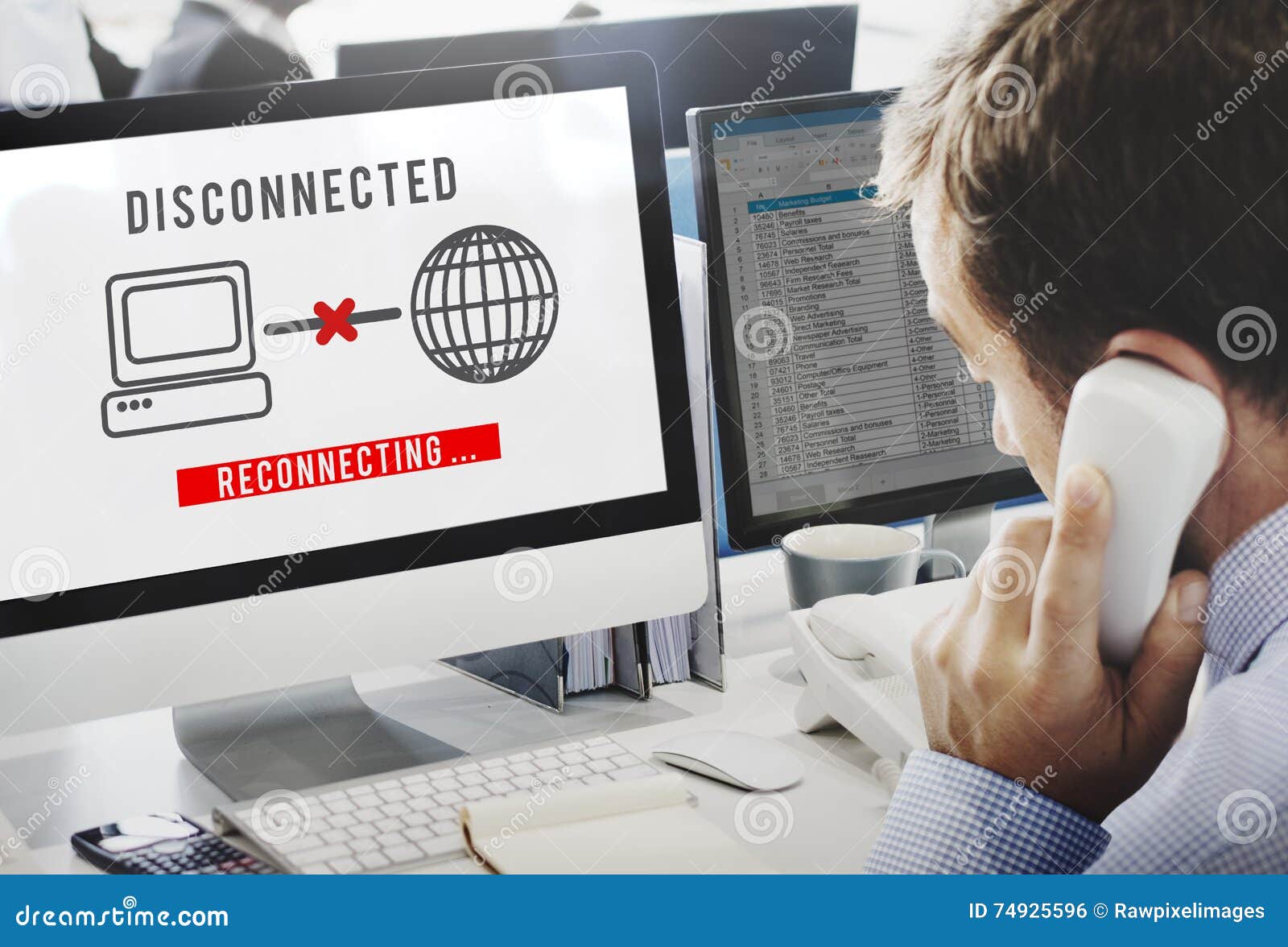 Disconnected Disconnect Error Inaccessible Concept Stock Photo - Image ...