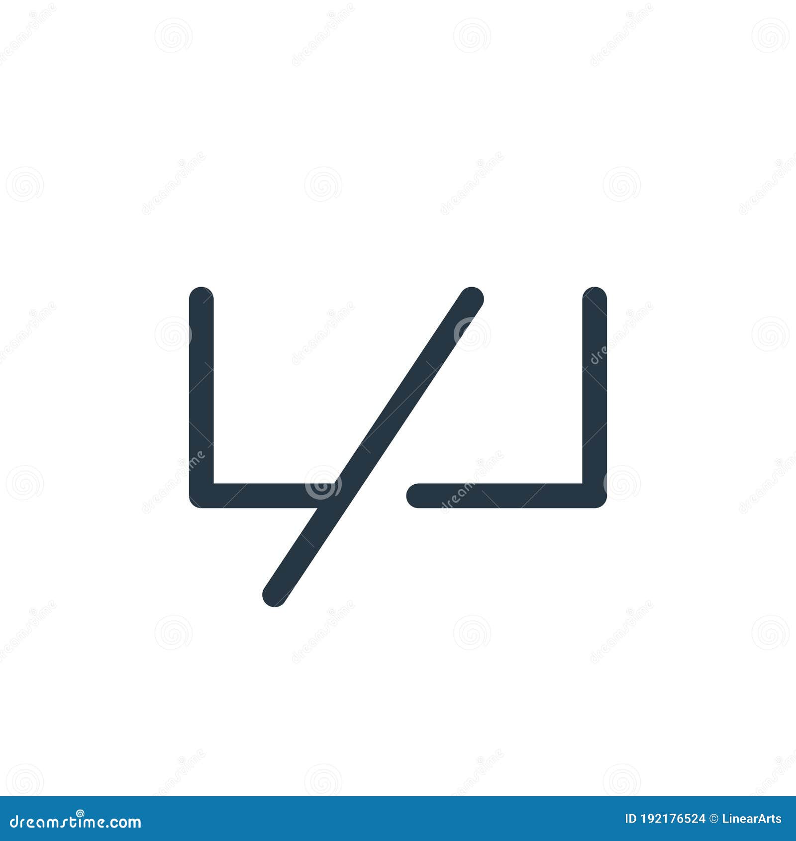 Disconnected Icon Vector from Smartphone Ui Ux Part Concept. Thin Line ...