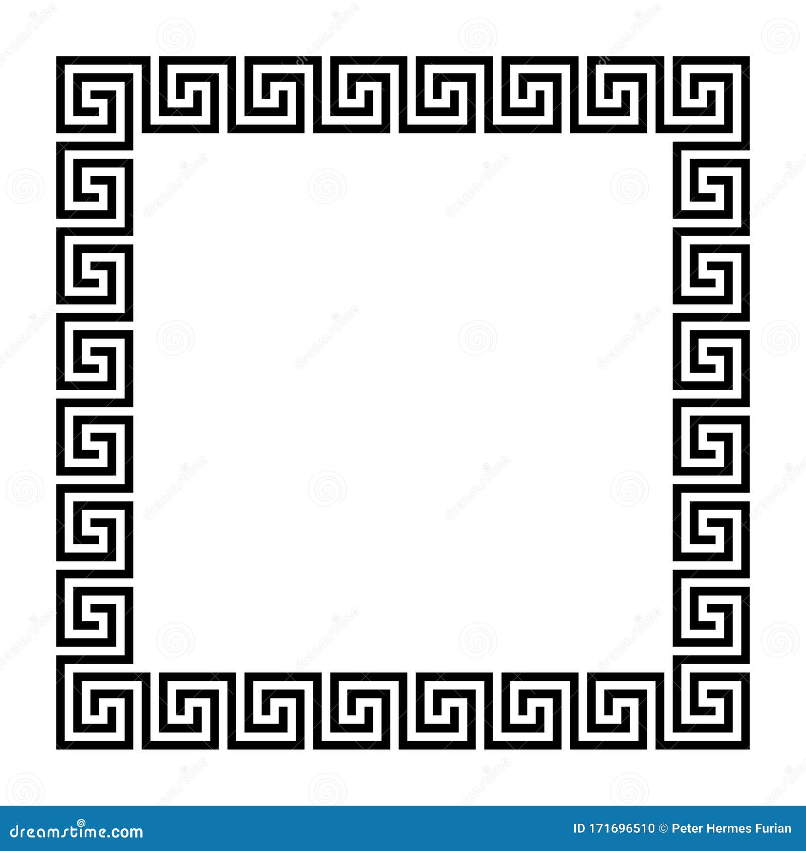 Disconnected Meander, Rectangle Frame Cartoon Vector | CartoonDealer ...