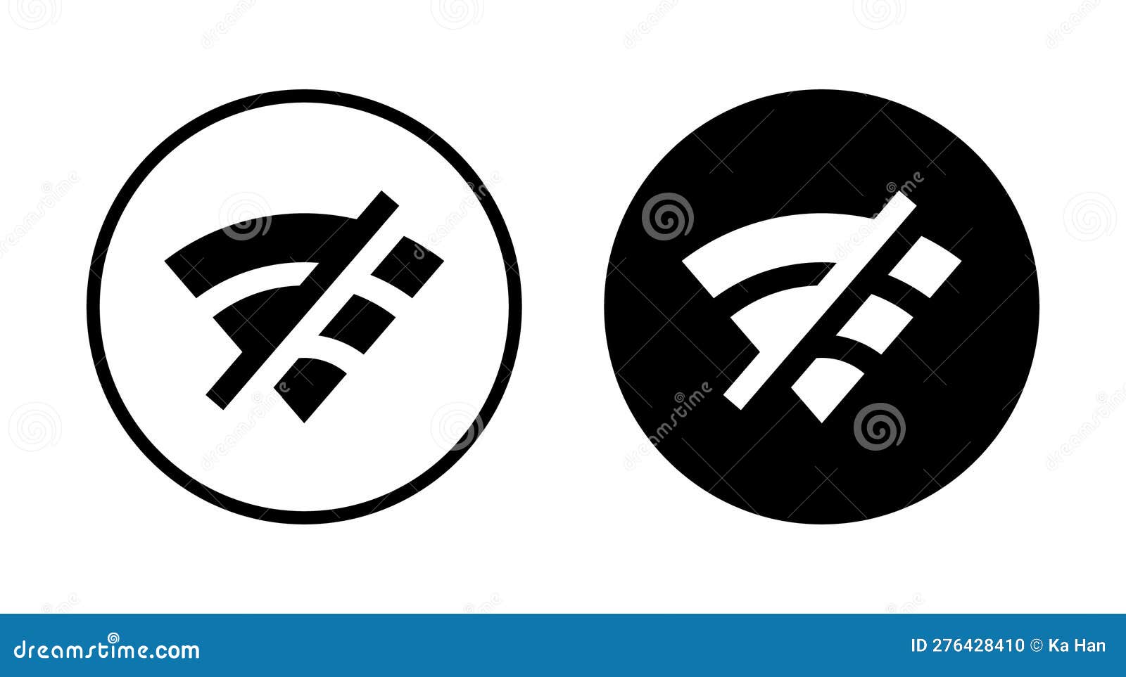 Disconnected Wifi Icon Vector. Failure Wireless Network Concept Stock ...