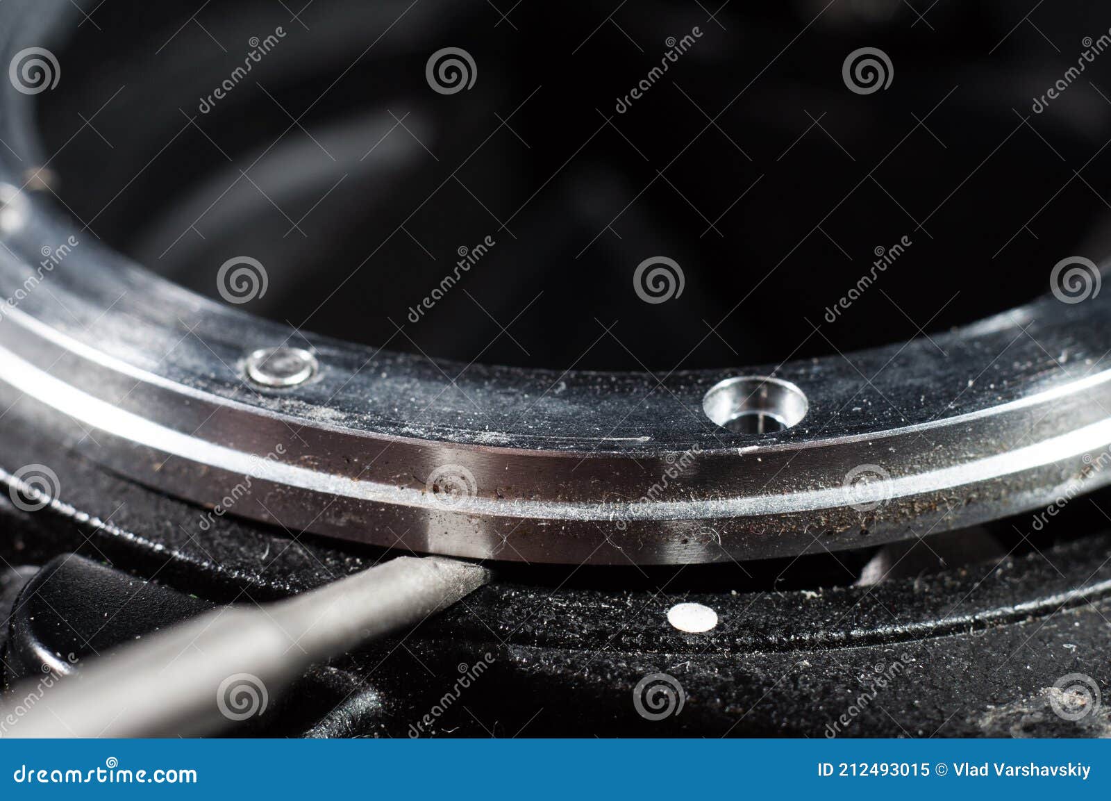 Disconnecting Old Broken Camera Mount for Close-up Replacement Stock ...