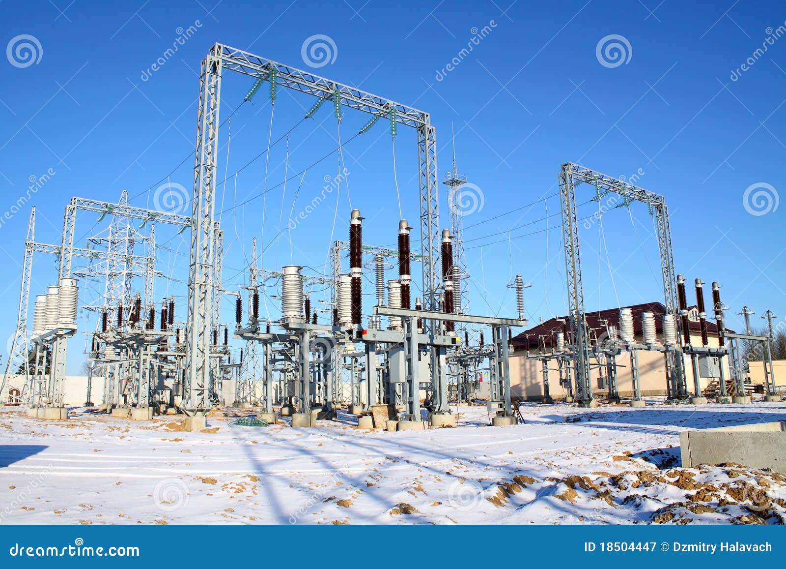 Disconnecting Switch on High-voltage Substation Stock Image - Image of ...