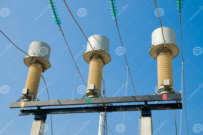 Disconnector in substation stock image. Image of generation - 9548679