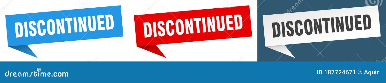 Discontinued Banner. Discontinued Speech Bubble, Label, Sticker, Sign ...