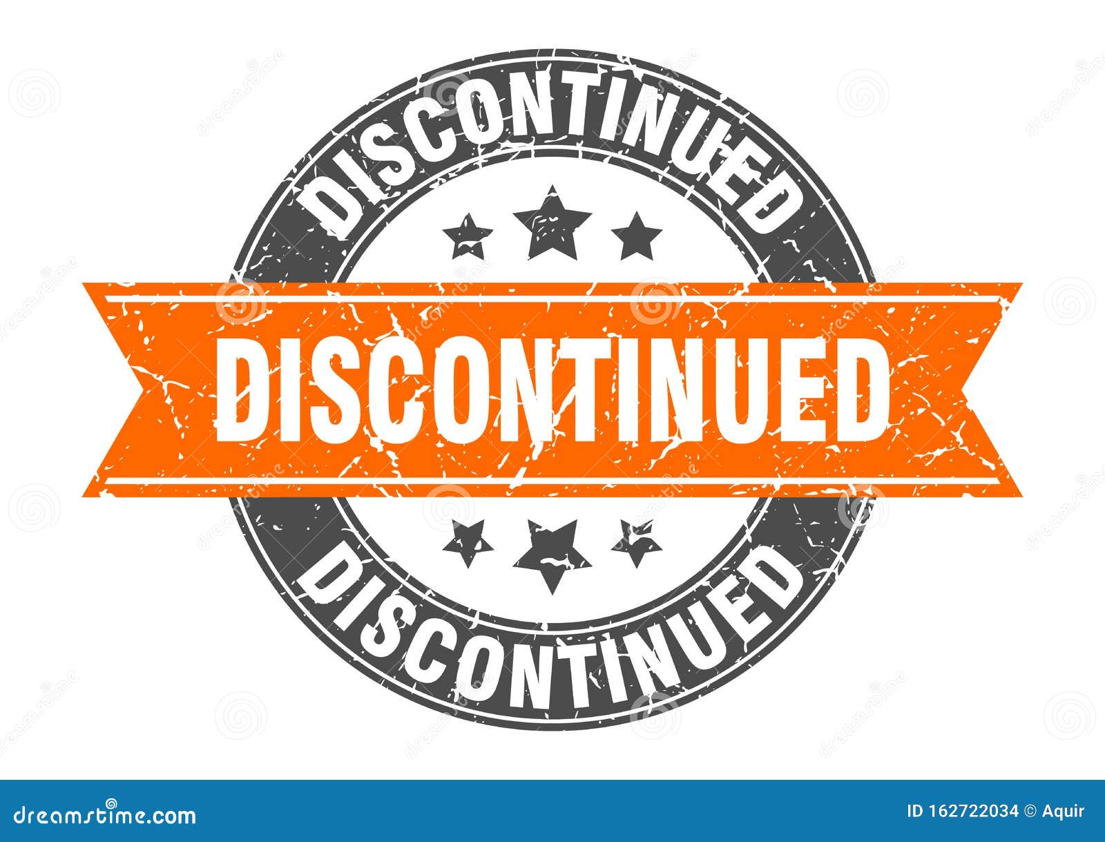 Discontinued stamp stock vector. Illustration of isolated - 162722034