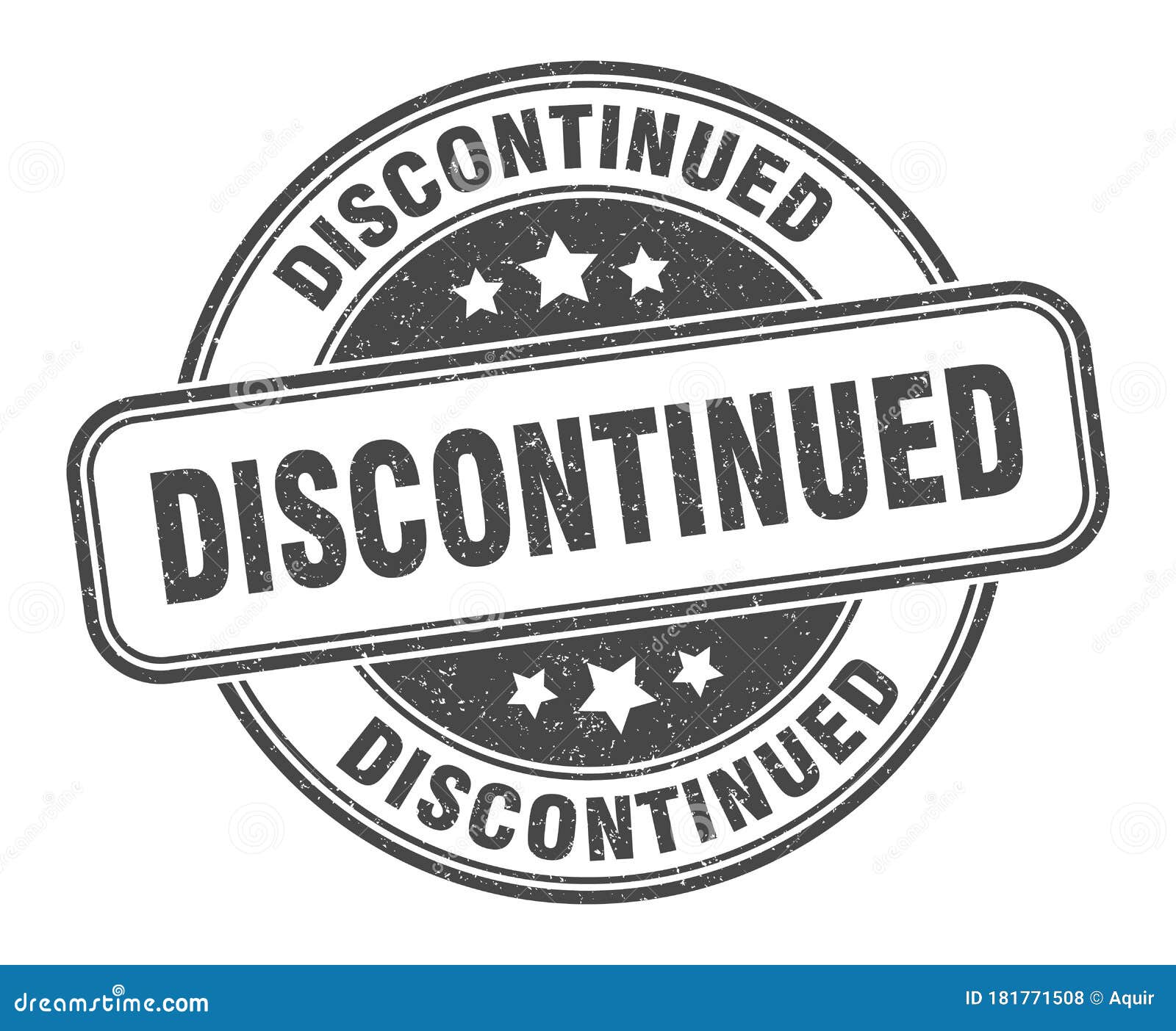 Discontinued Stamp. Discontinued Round Grunge Sign Stock Vector ...