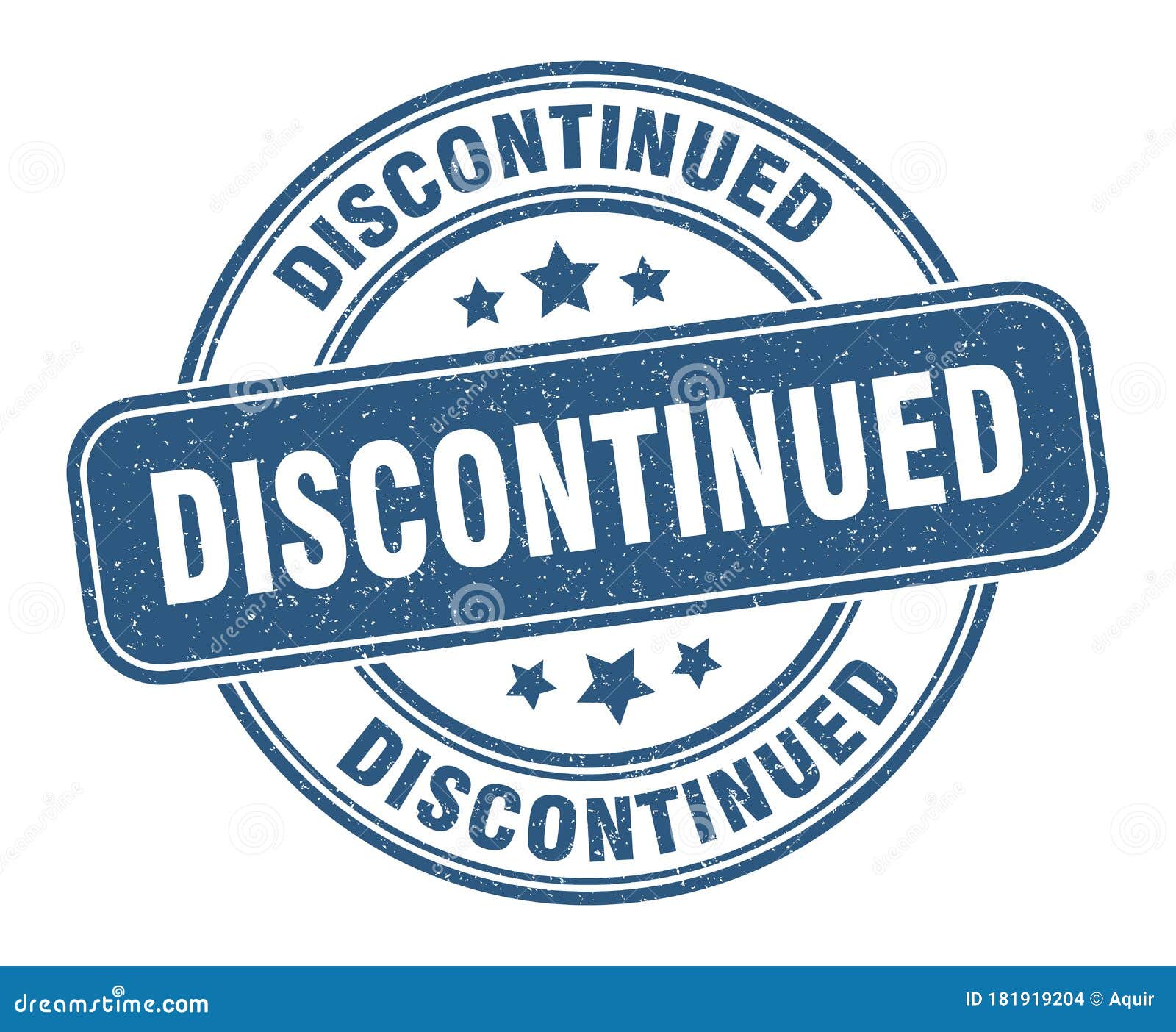 Discontinued Stamp. Discontinued Round Grunge Sign Stock Vector ...