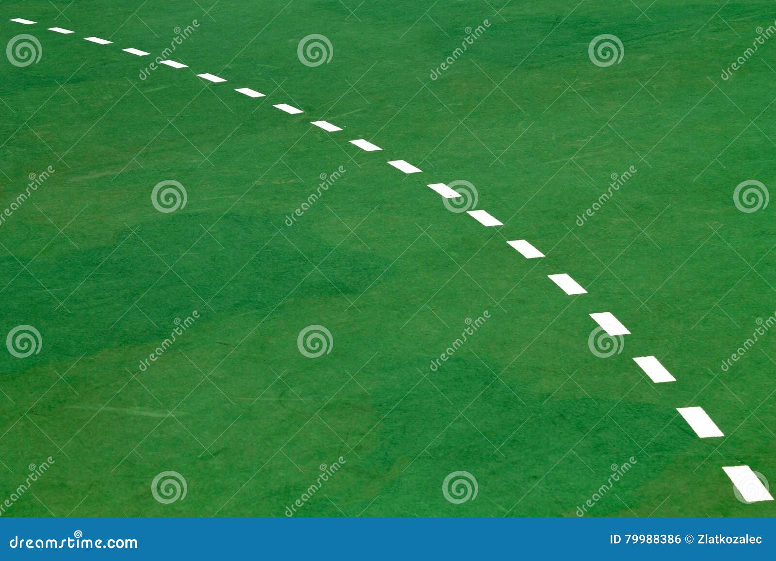 Discontinuous Line on a Green Court Stock Photo - Image of competition ...
