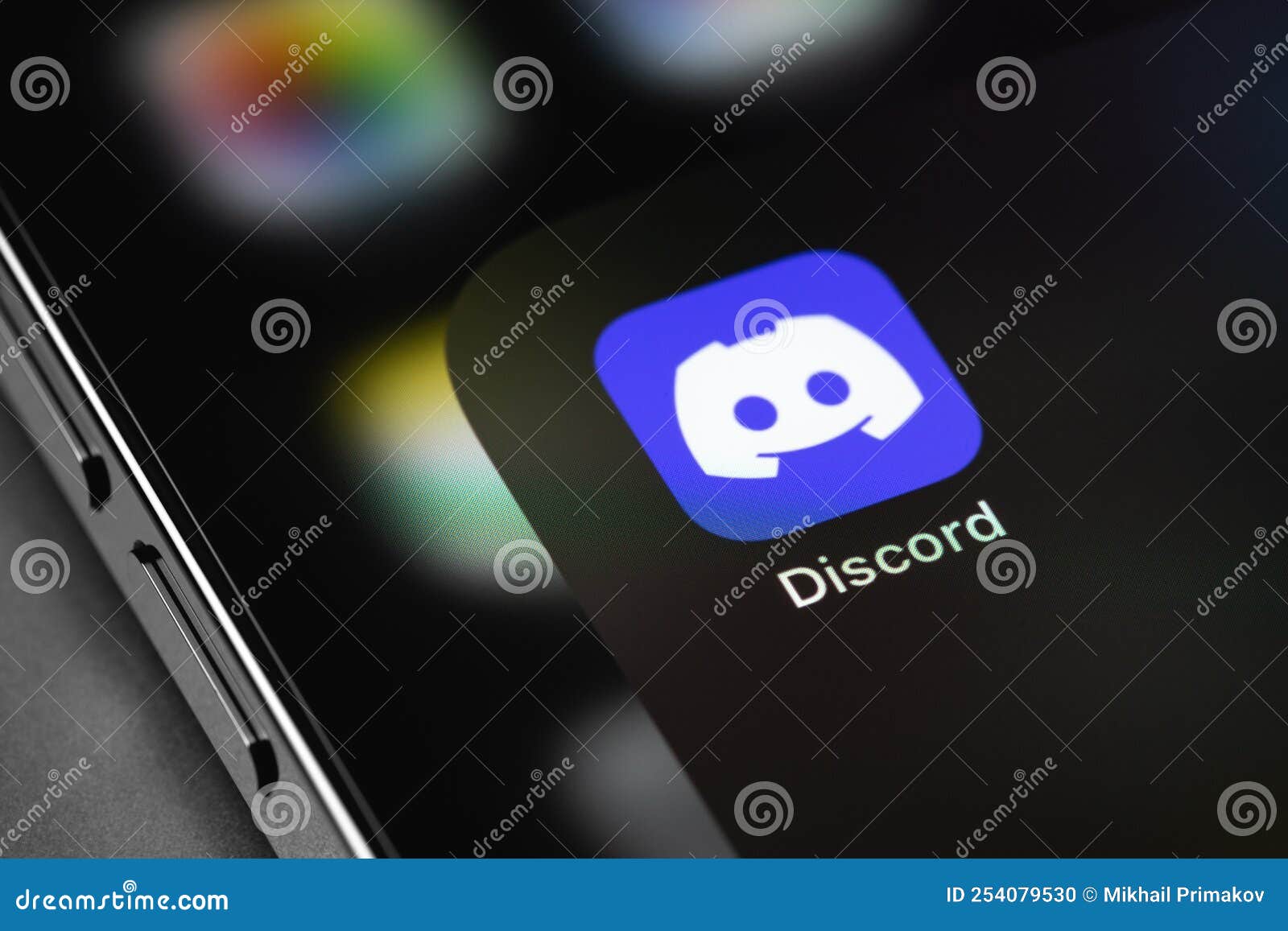 Discord Mobile Icon App on the Screen Editorial Image - Image of ...