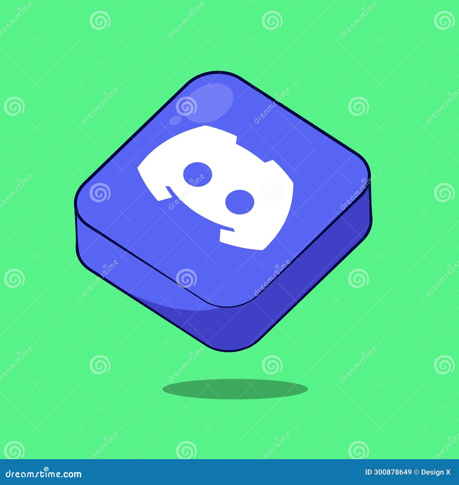 Discord Social Media Marketing Extrude Circle Abstract Modern 3D ...