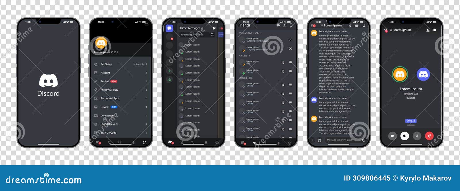 Discord Social Media Interface. Discord Mobile Application from ...