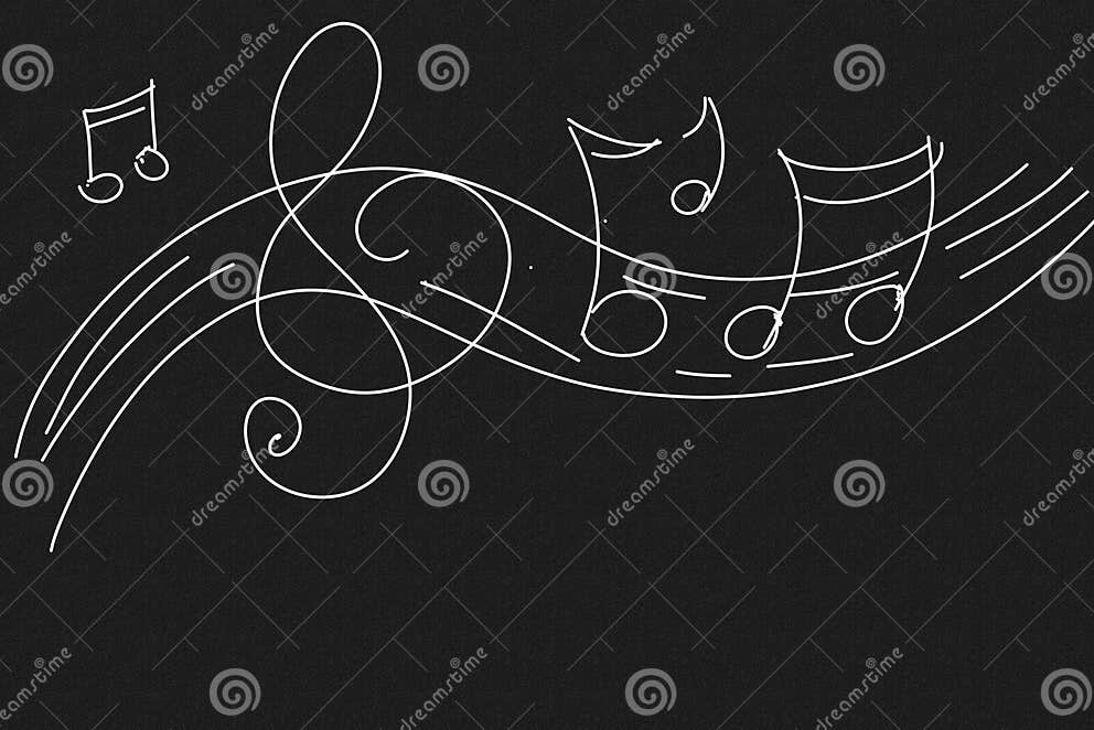 Discordant Notes and Musical Key Stock Illustration - Illustration of ...