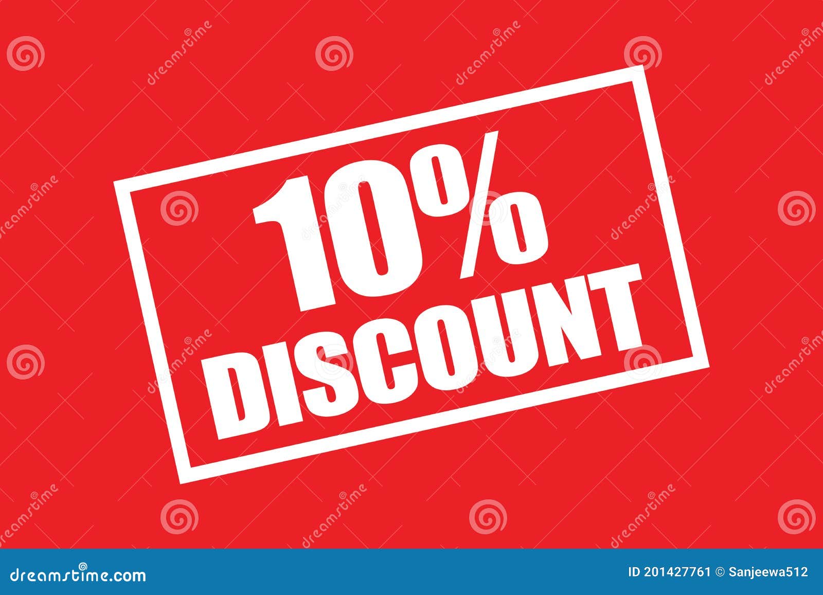 10 Discount Banner or Ad Red Background Stock Vector - Illustration of ...