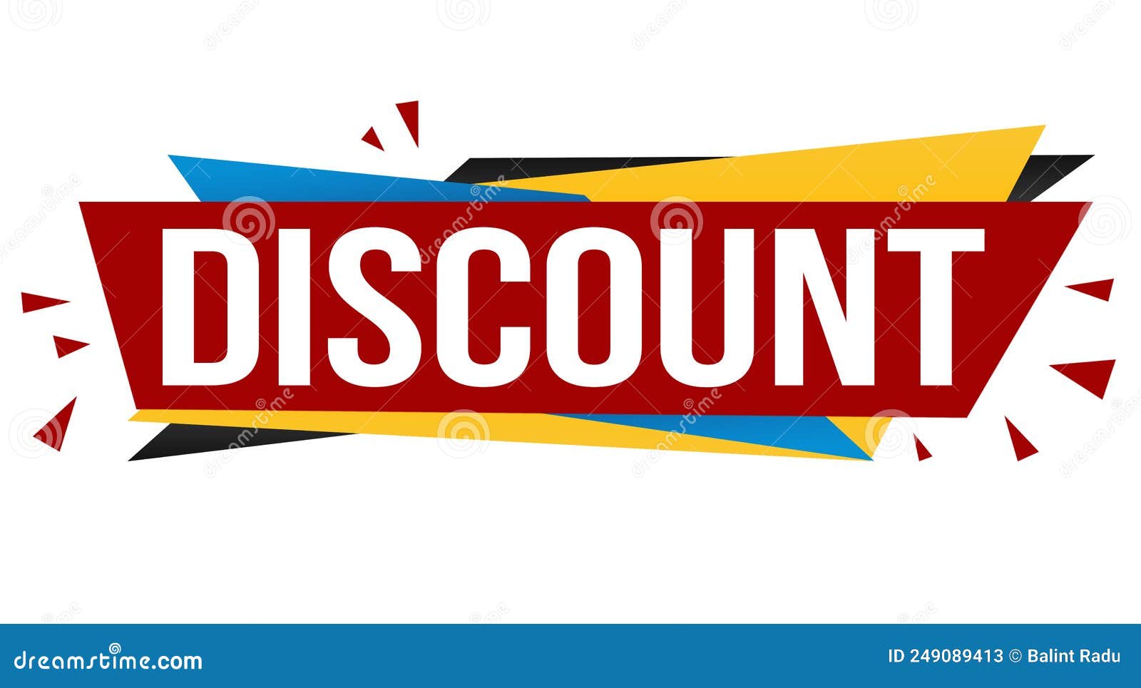Discount banner design stock vector. Illustration of advertising ...