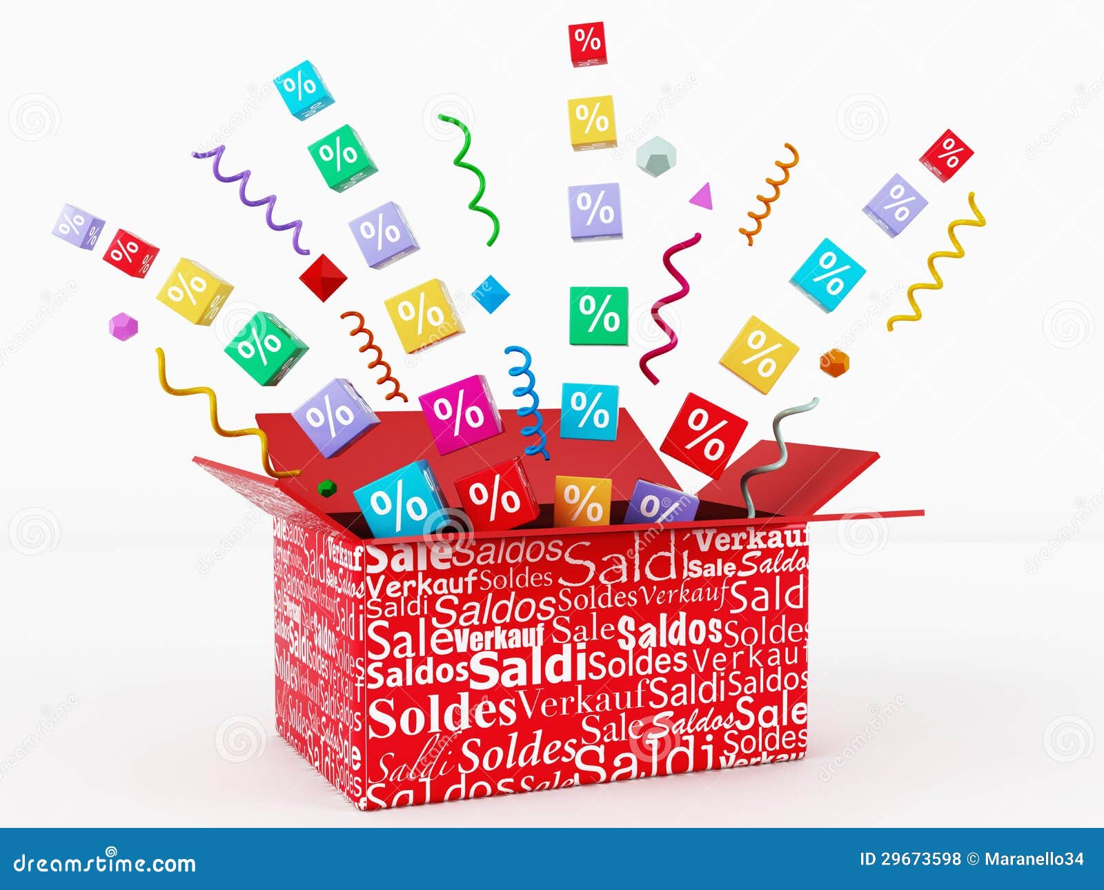 Discount Box opening stock illustration. Illustration of bargain - 29673598