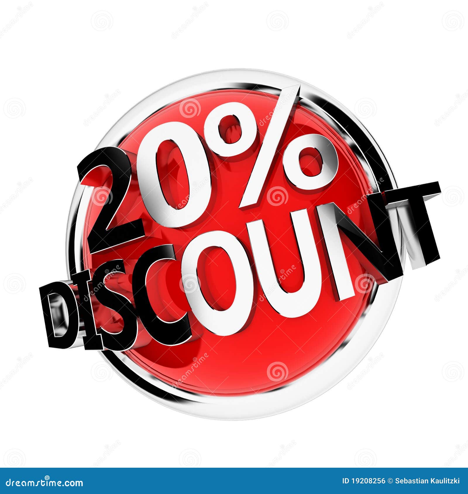 Discount button stock illustration. Illustration of silver - 19208256