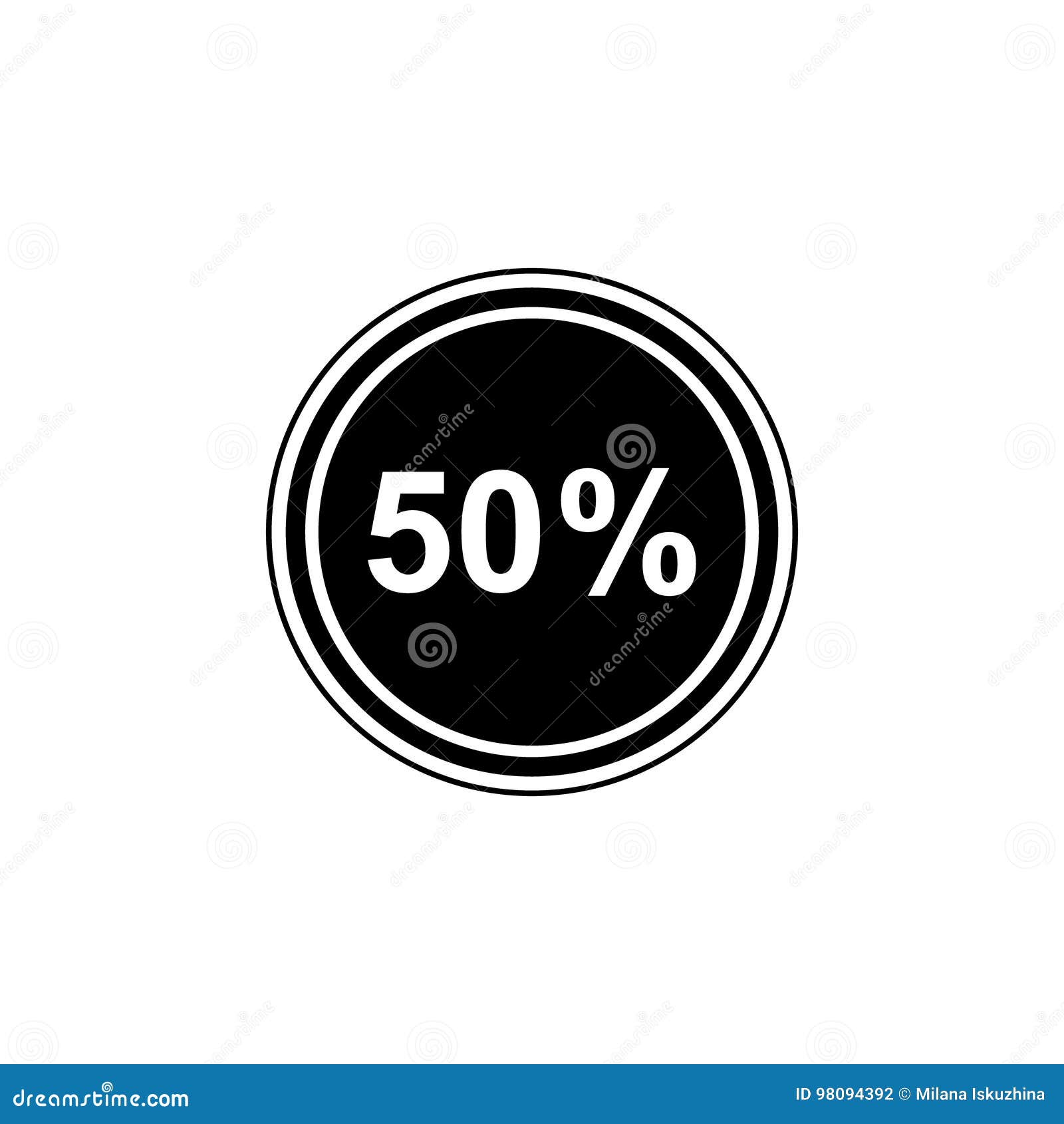 Discount Circular Icon Orange on White Background Stock Vector ...