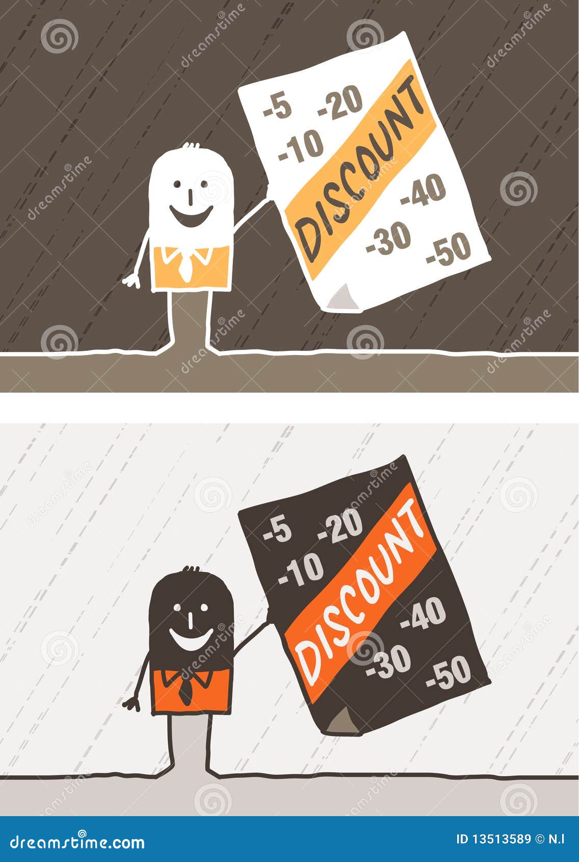 Discount colored cartoon stock vector. Illustration of white - 13513589
