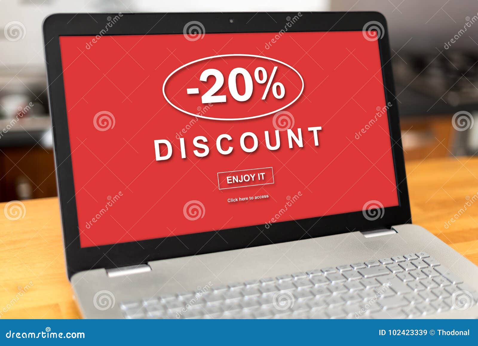 Discount Concept on a Laptop Stock Image - Image of promotion ...