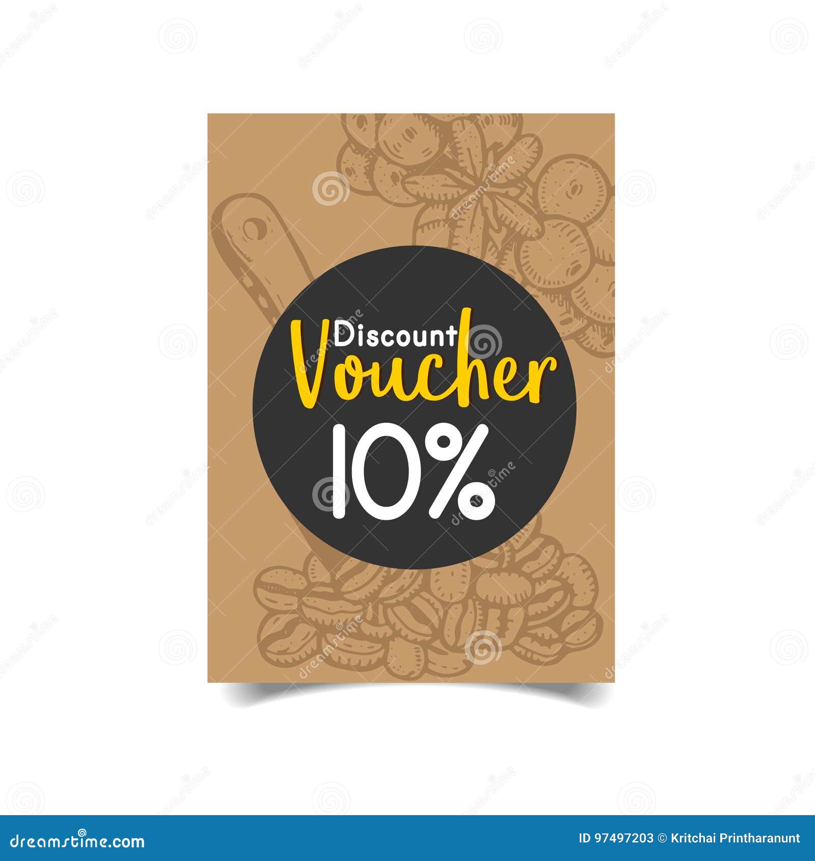 Discount Coupon design stock vector. Illustration of buying - 97497203
