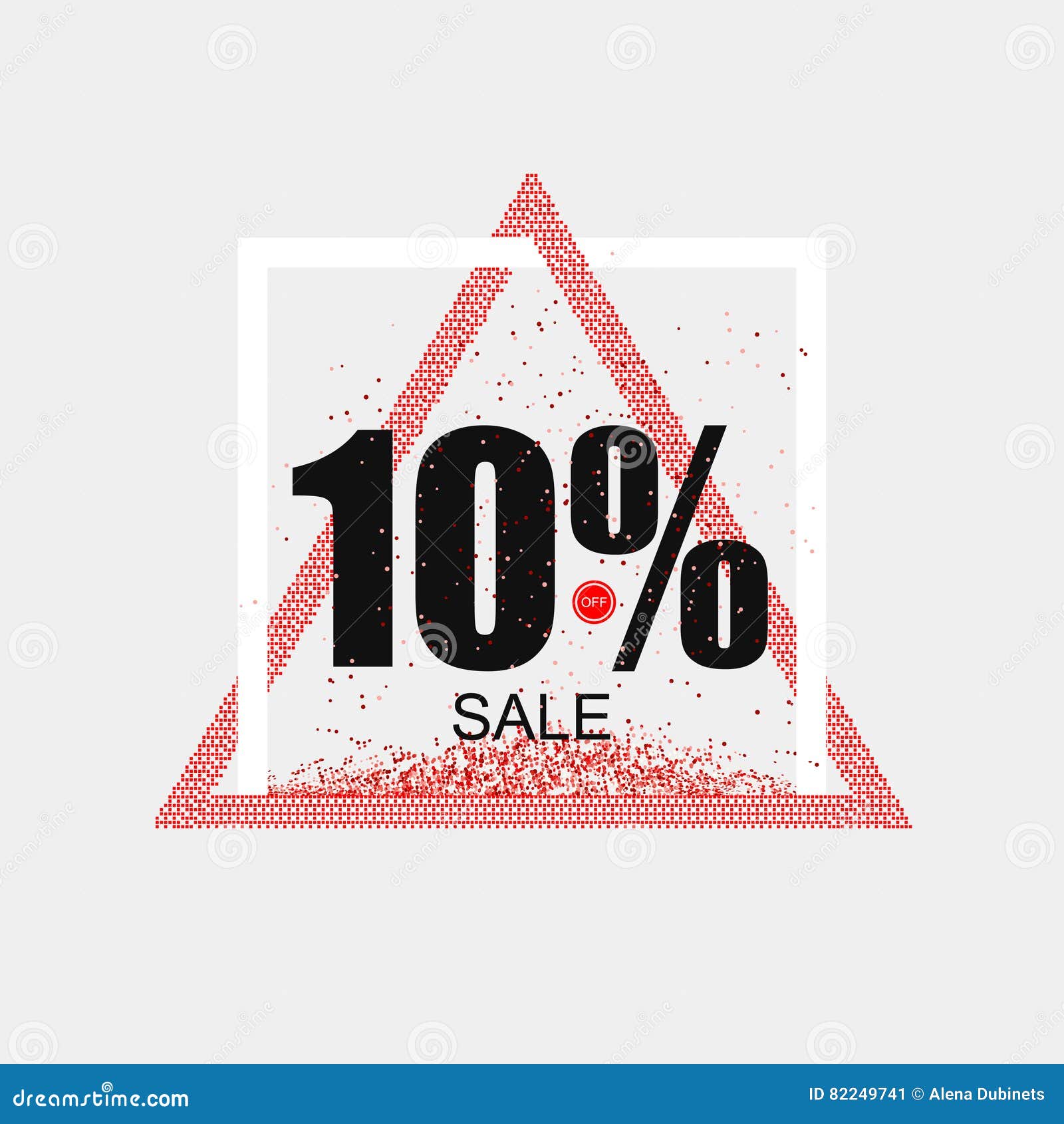 Discount Coupon or the Sale in a Modern Style. Triangular Red Frame ...