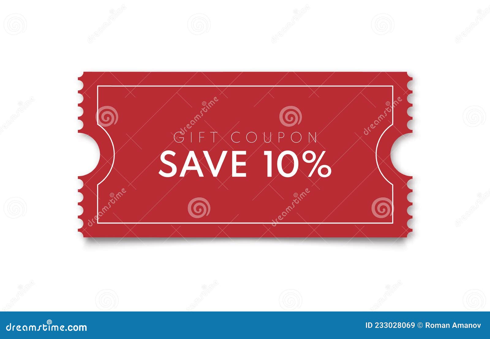 Discount Coupon Template Isolated Stock Vector - Illustration of ticket ...