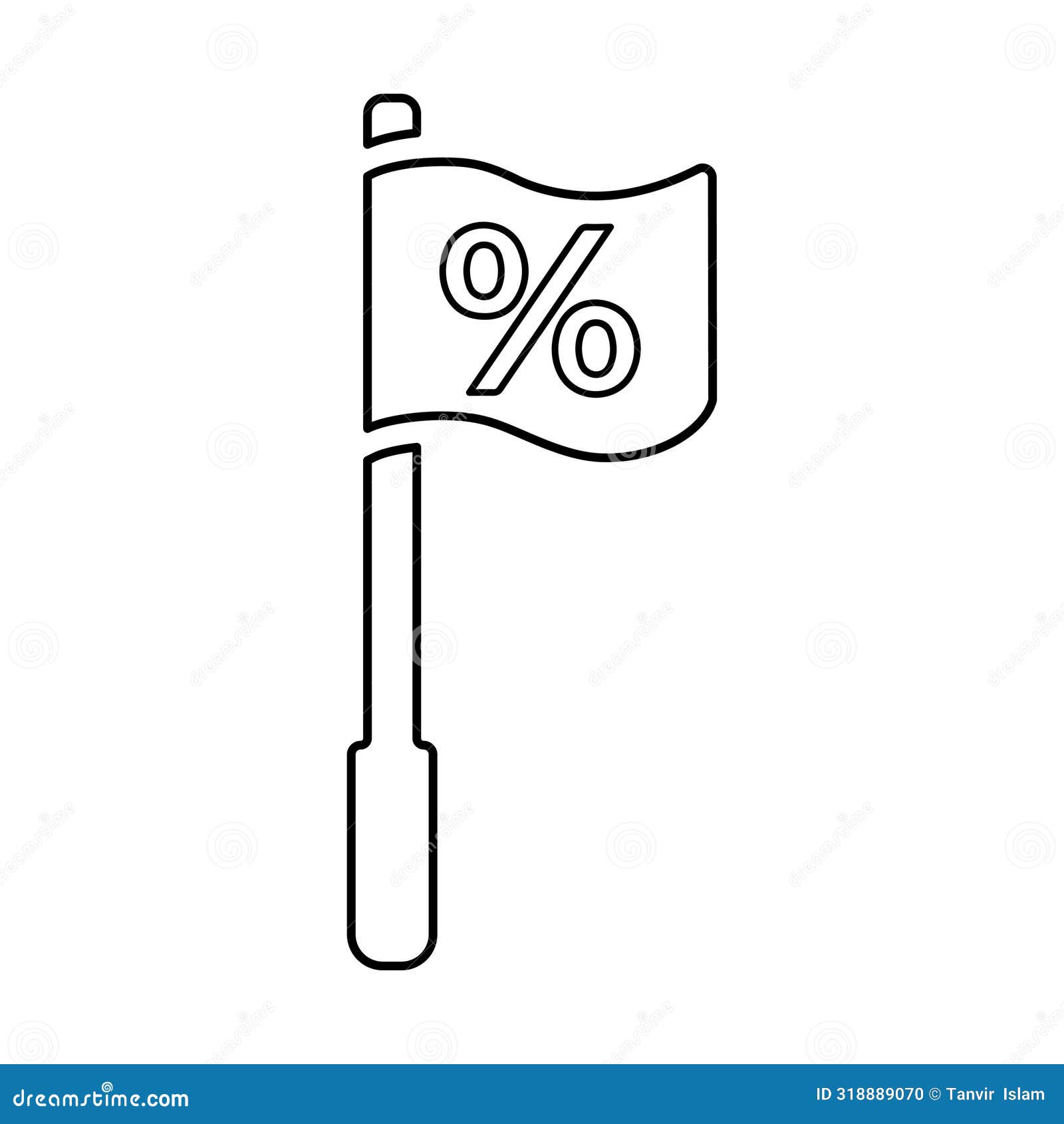 Discount Flag Icon Line Vector Graphics Stock Vector - Illustration of ...