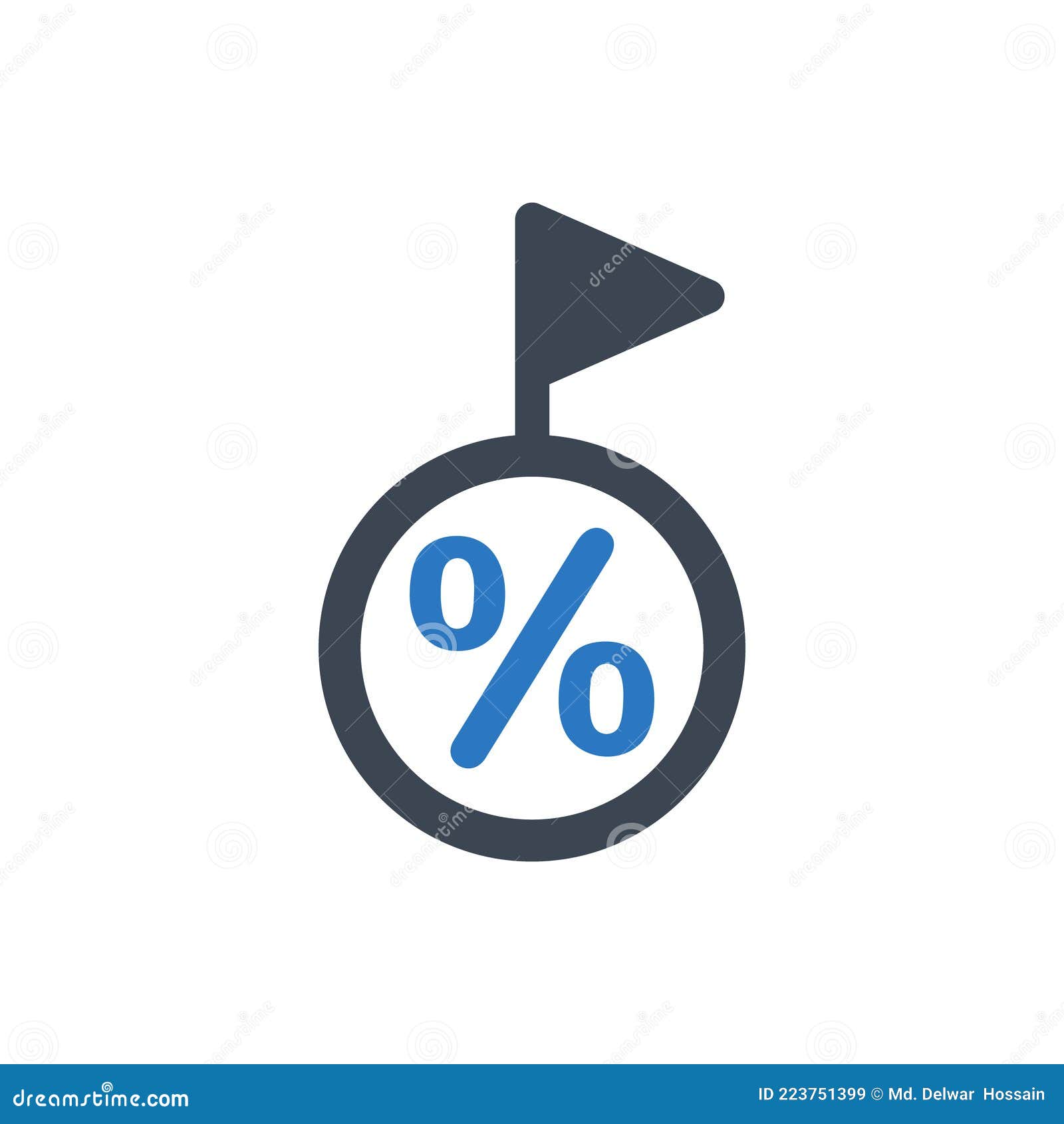 Discount flag icon stock vector. Illustration of flag - 223751399