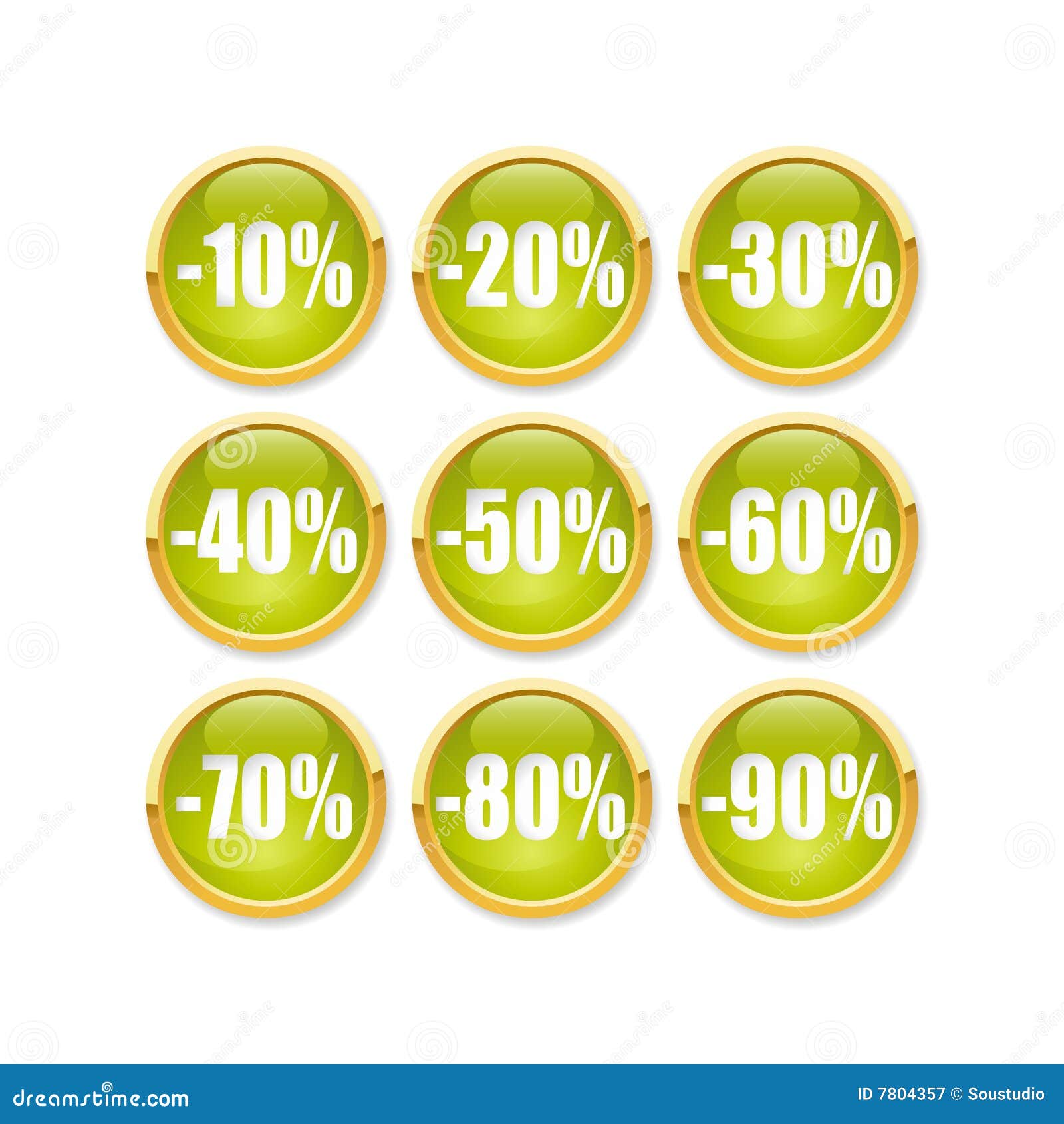 Discount green button stock vector. Illustration of flyer - 7804357