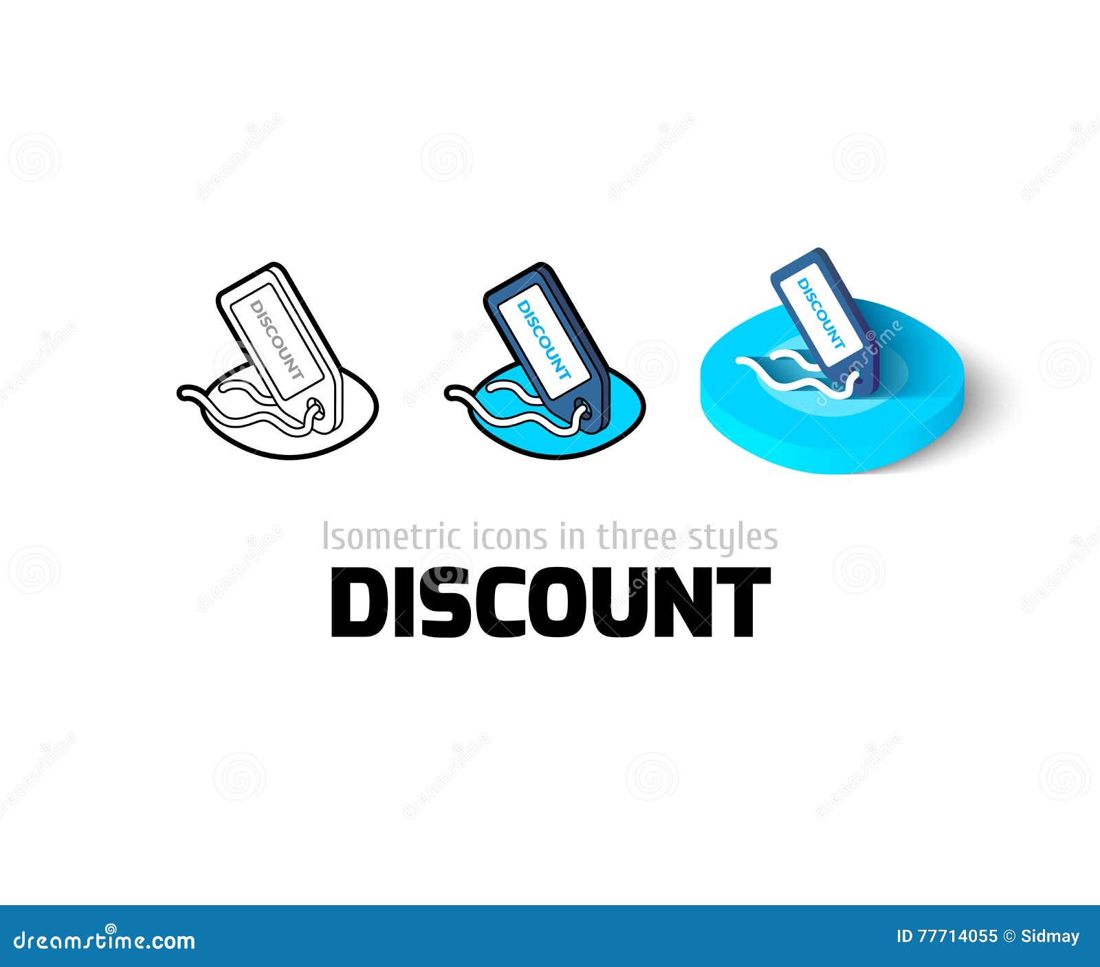 Discount Icon in Different Style Stock Vector - Illustration of price ...