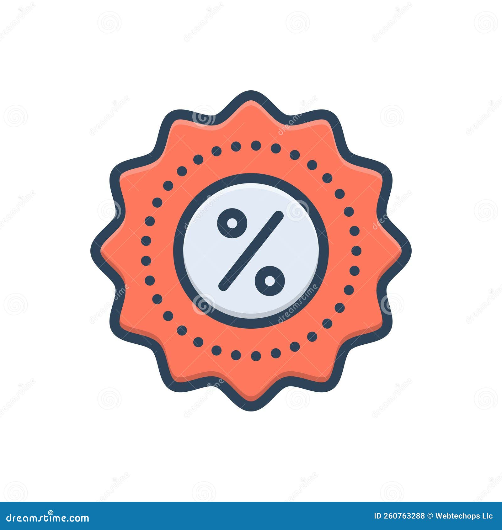 Color Illustration Icon for Discount, Exemption and Rebate Stock ...