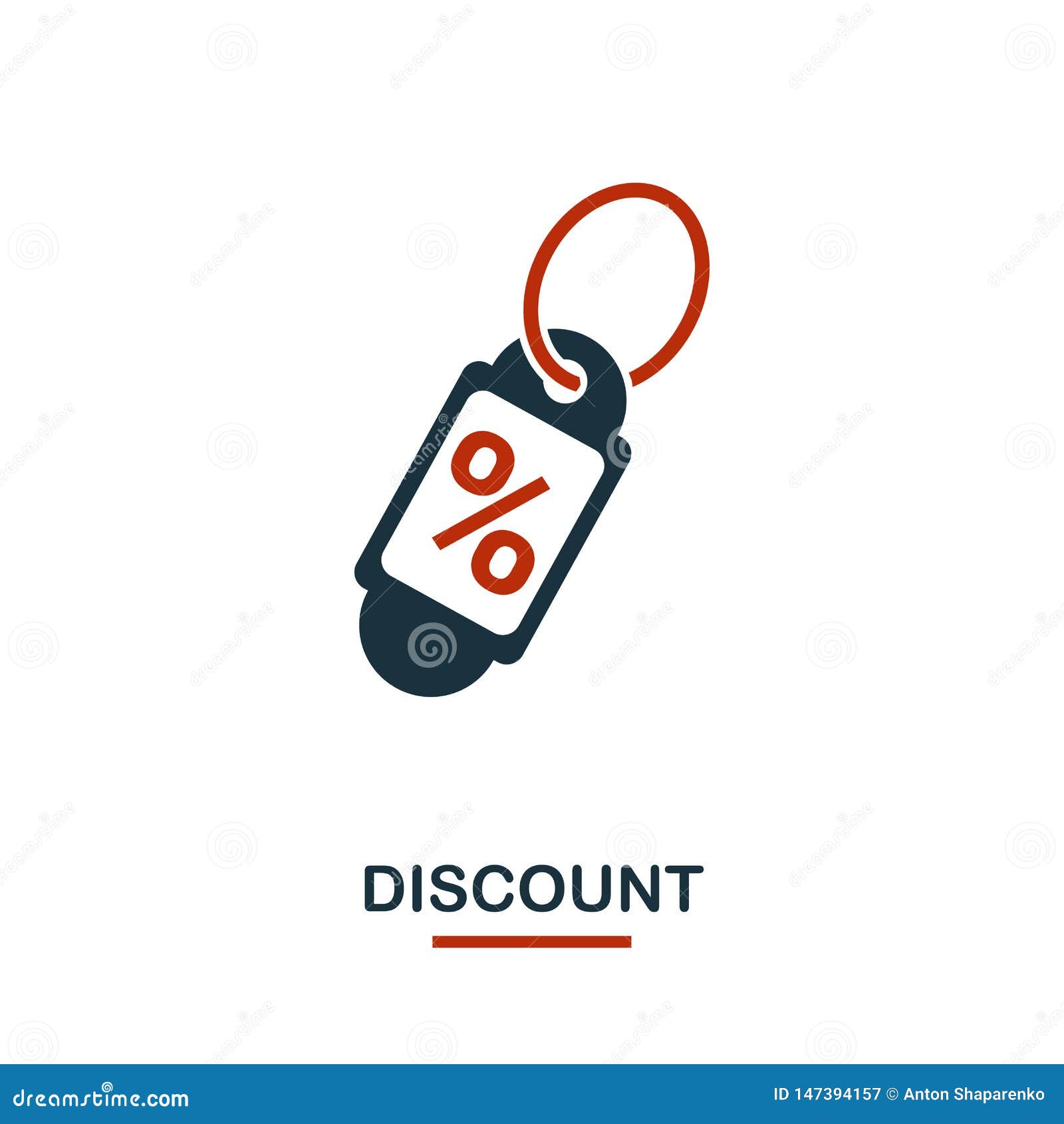 Discount Icon in Two Colors. Creative Black and Red Design from E ...