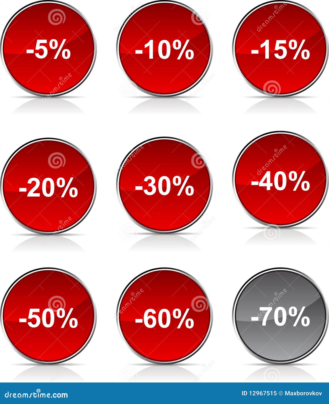 Discount icons. stock vector. Illustration of element - 12967515