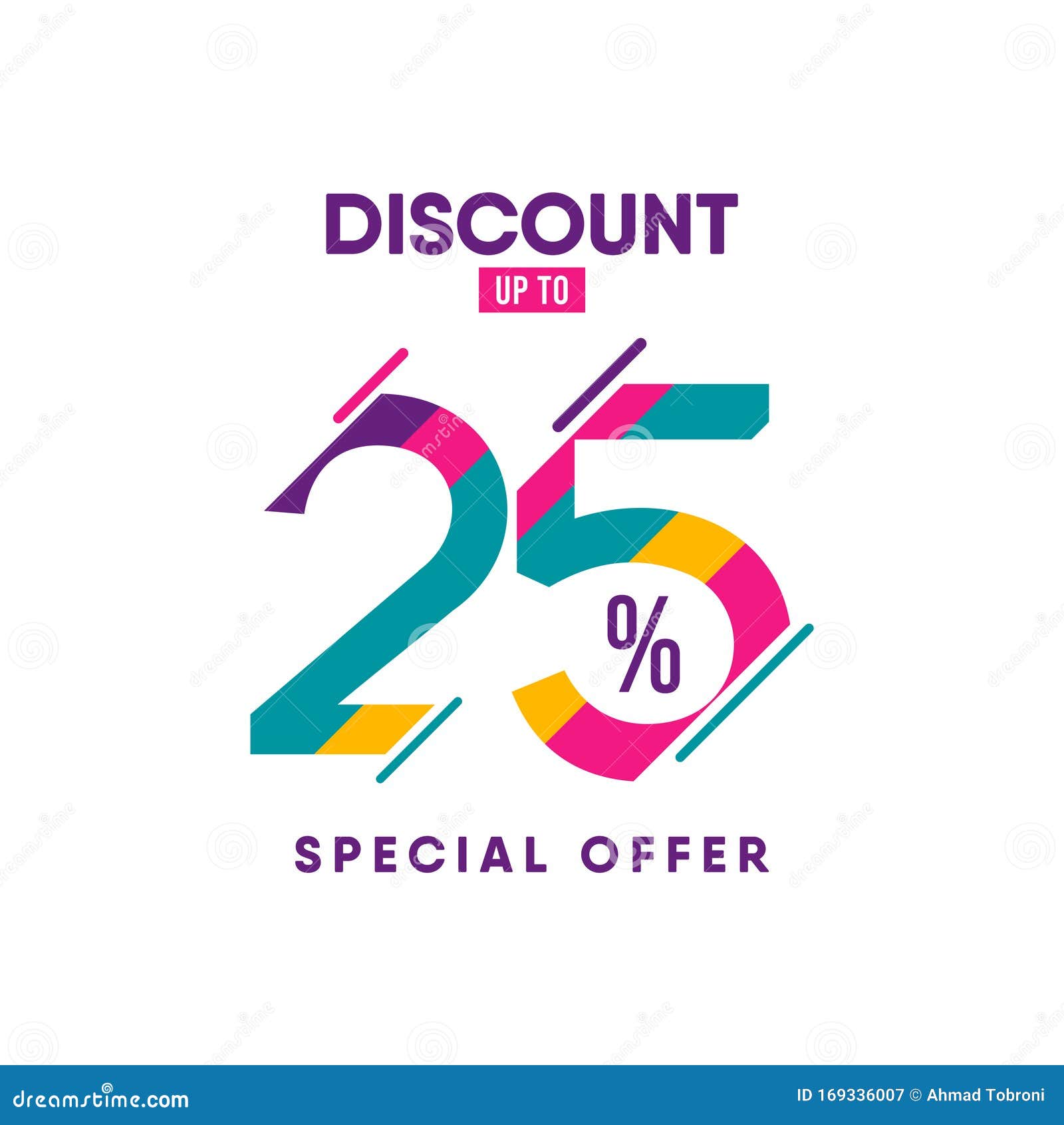 Discount Label Bis Zu 25 % Sonderangebot Vector Template Design ...