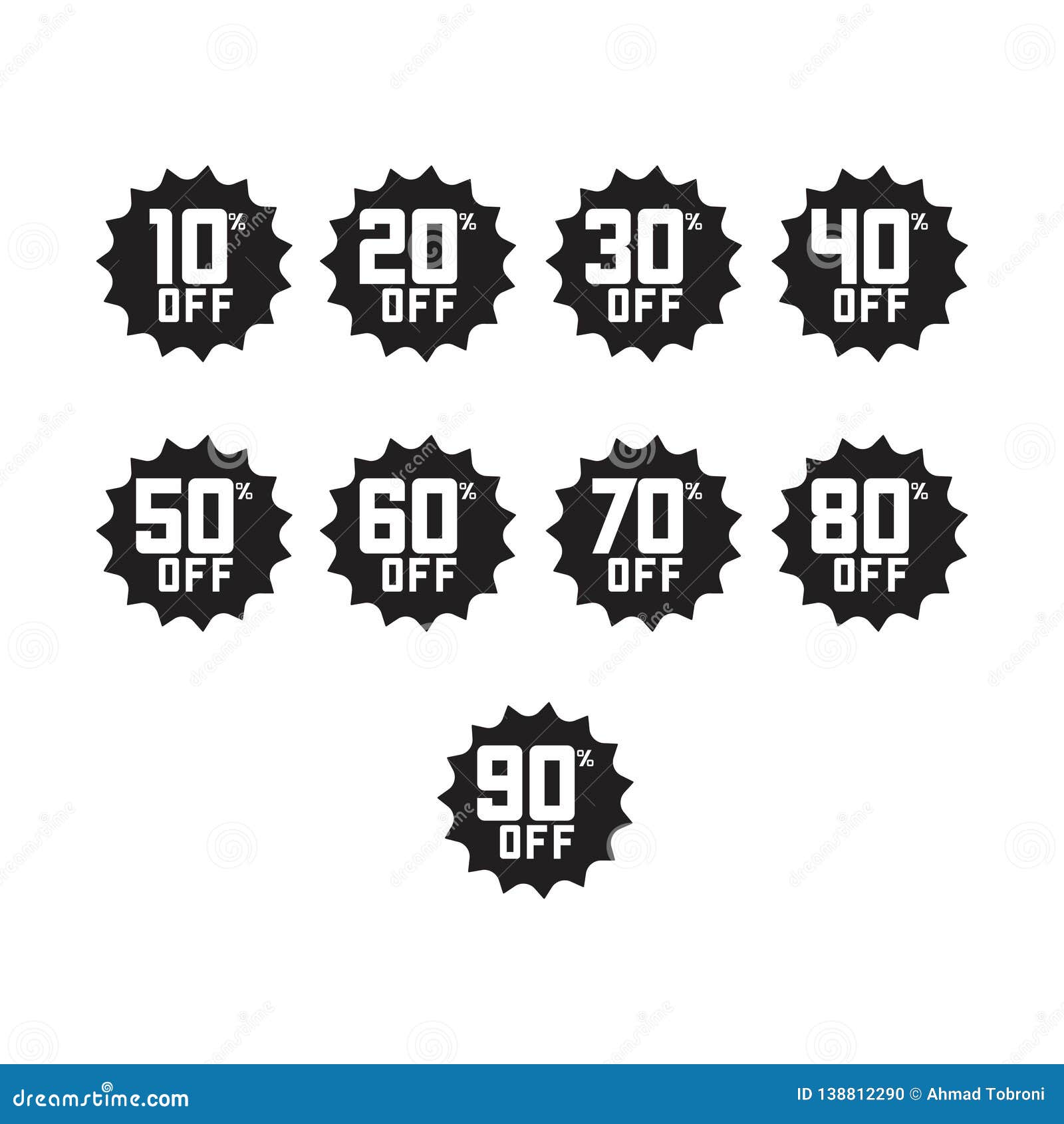 Discount Label Set Vector Template Design Illustration Stock ...