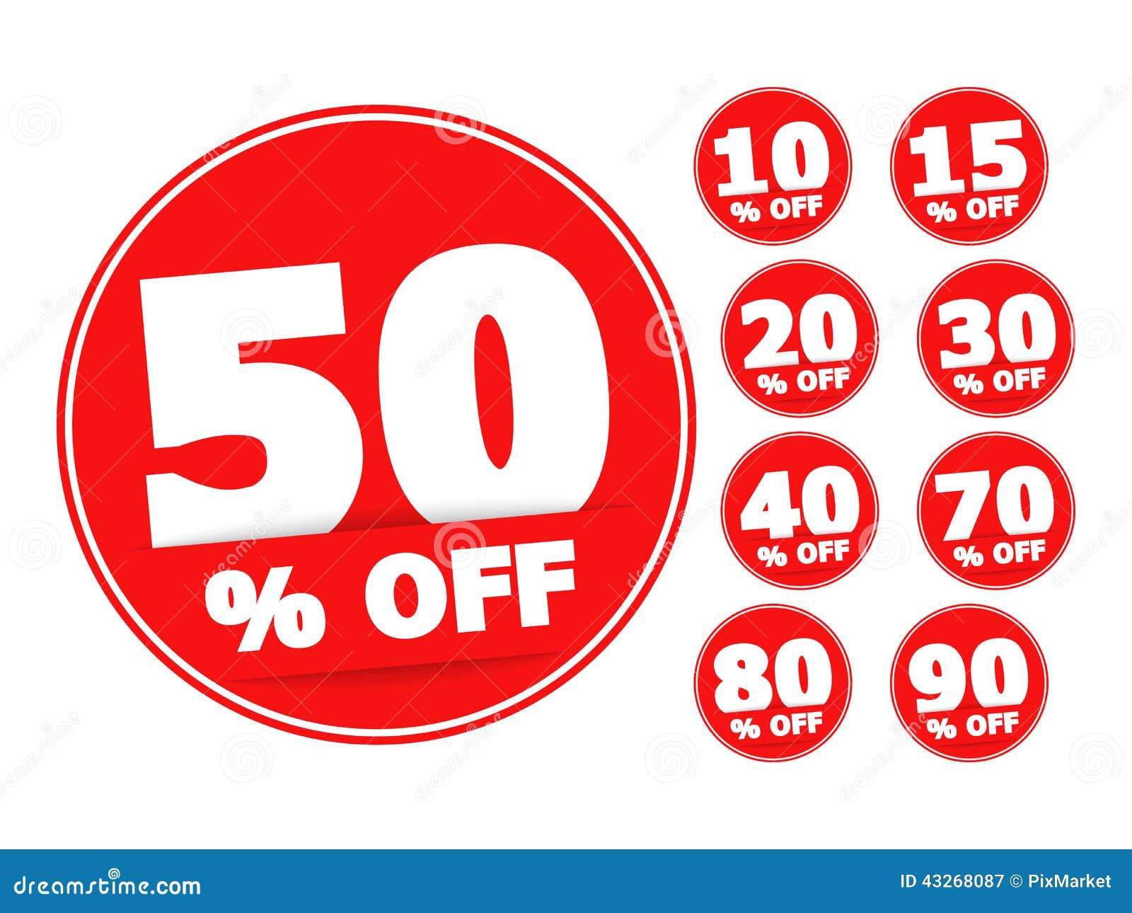 Discount Labels stock vector. Illustration of sticky - 43268087