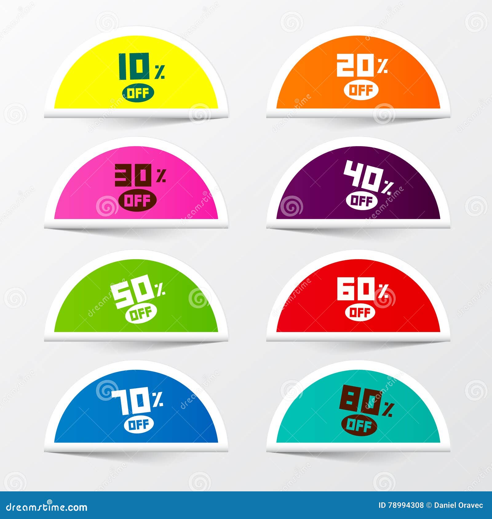 Discount Labels Set stock vector. Illustration of isolated - 78994308
