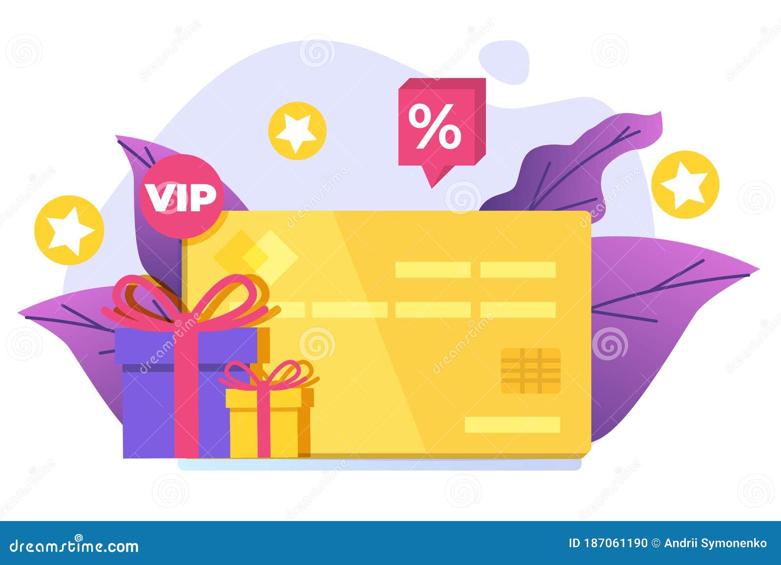 Discount, Loyalty Card Program and Customer Service. Stock Vector ...